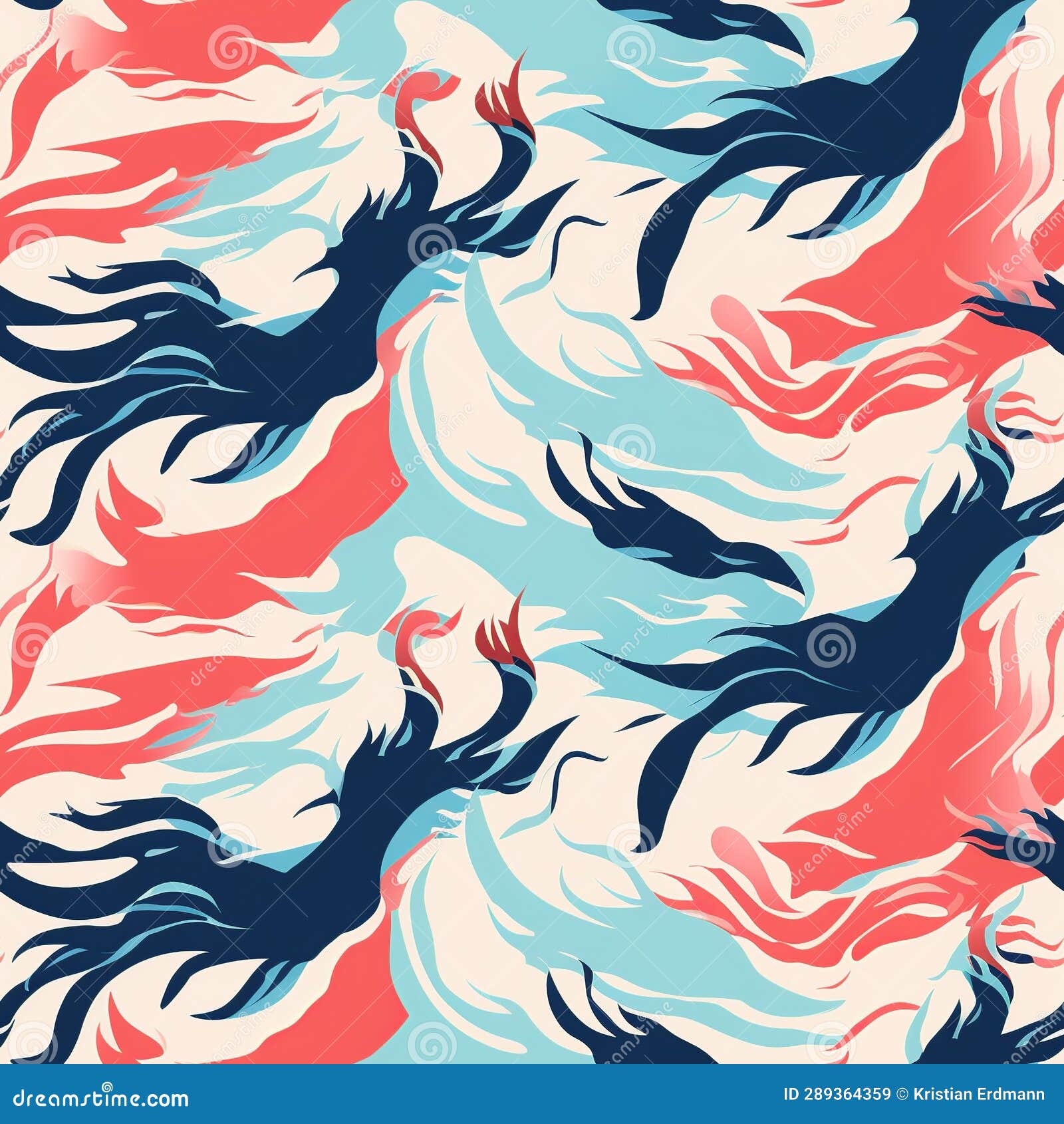 An Elegantly Minimal Seamless Pattern Featuring Stylized Renditions of ...