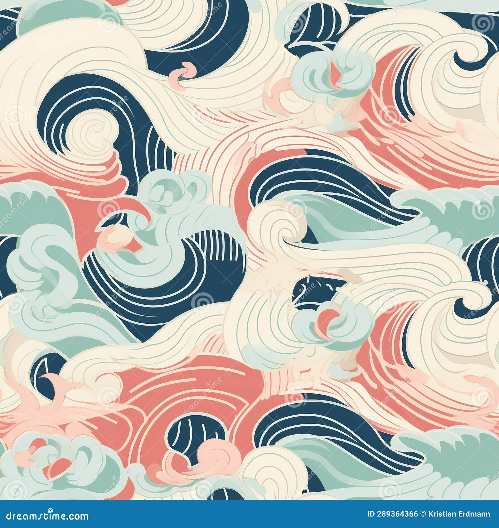 An Elegantly Minimal Seamless Pattern Featuring Stylized Renditions of ...