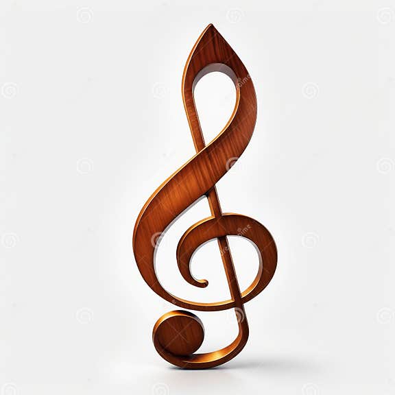 Elegantly Stylized Treble Clef Stock Illustration - Illustration of ...