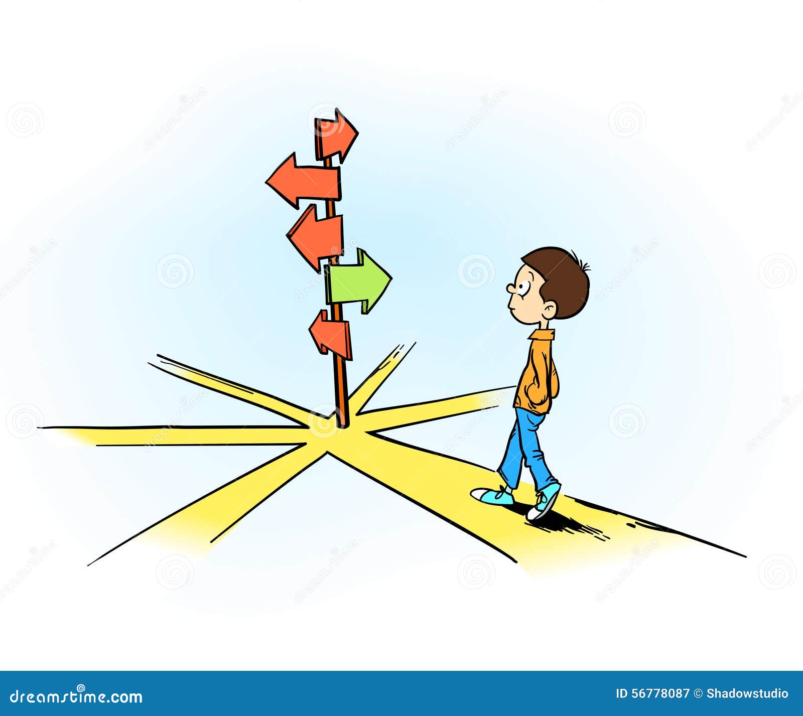 Elegir manera correcta ilustración del vector. Ilustración de éxito ...