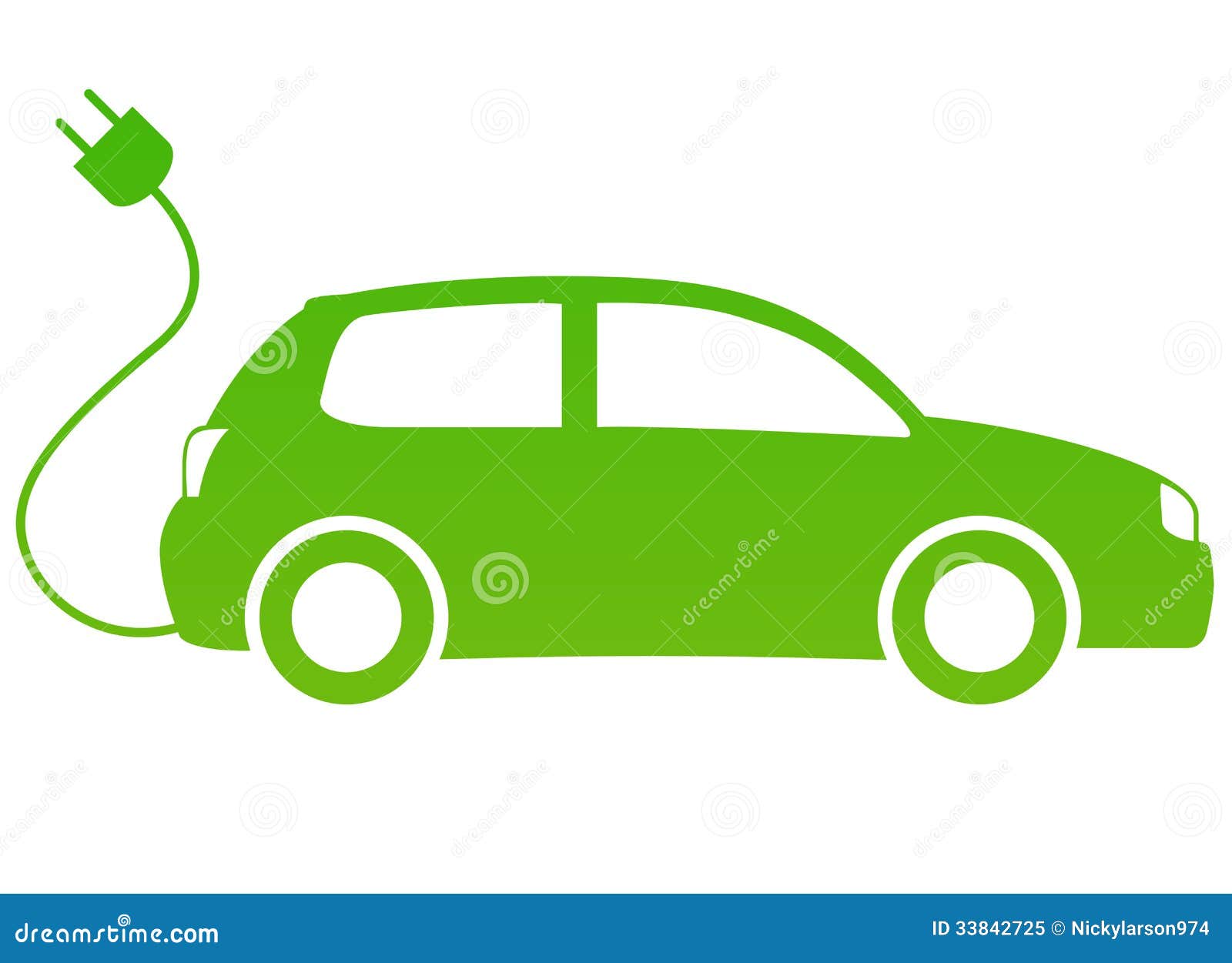 Elektrische auto vector illustratie. Illustration of elektriciteit ...