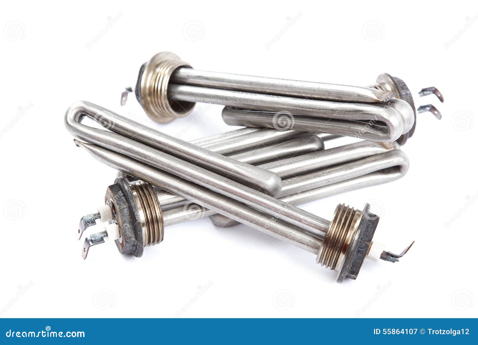 Elektrische Heizelemente Auf Weißem Hintergrund Stockbild - Bild von ...
