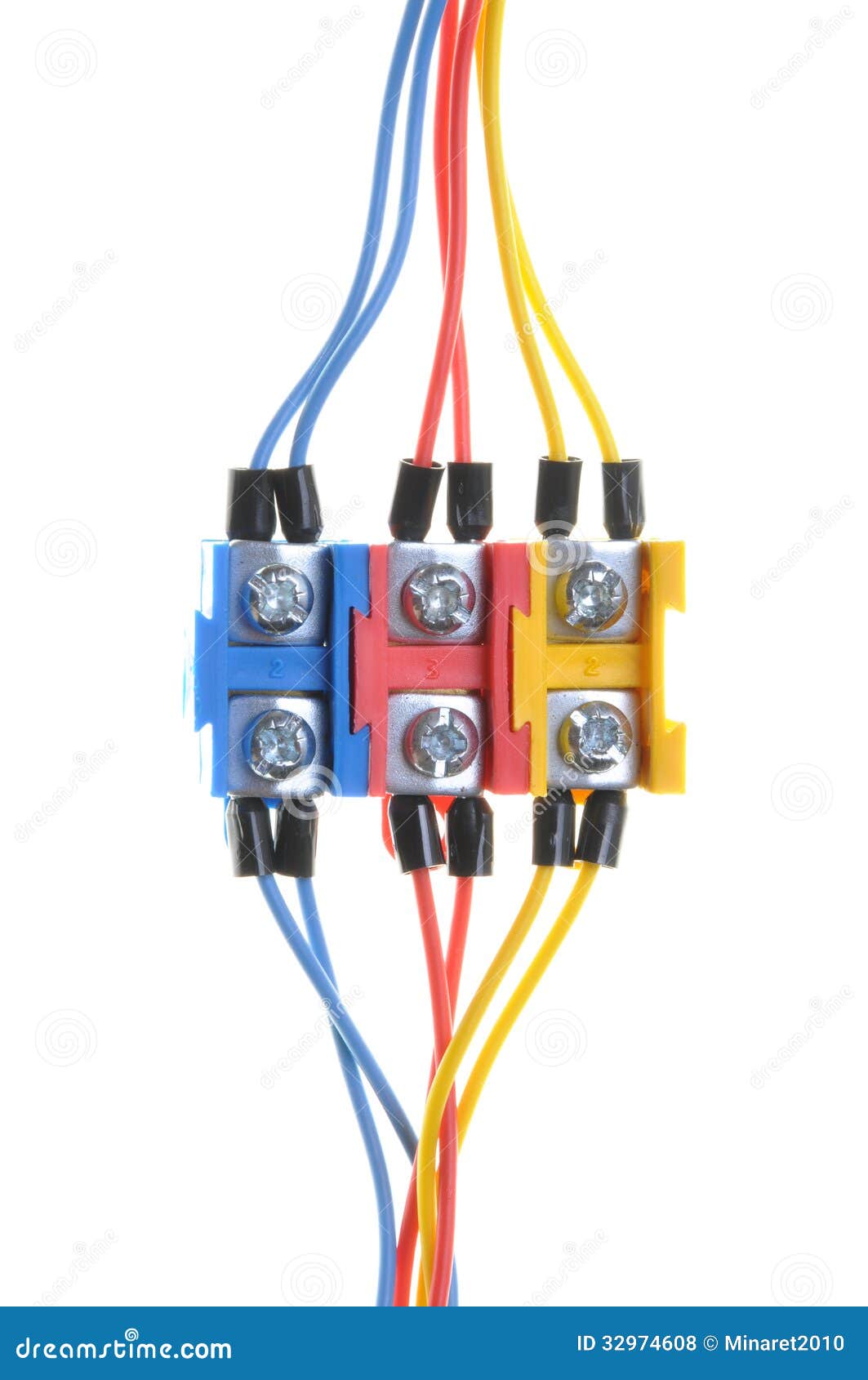 Elektrische Kabel Der Installation Mit Verteiler Stockfoto - Bild von ...