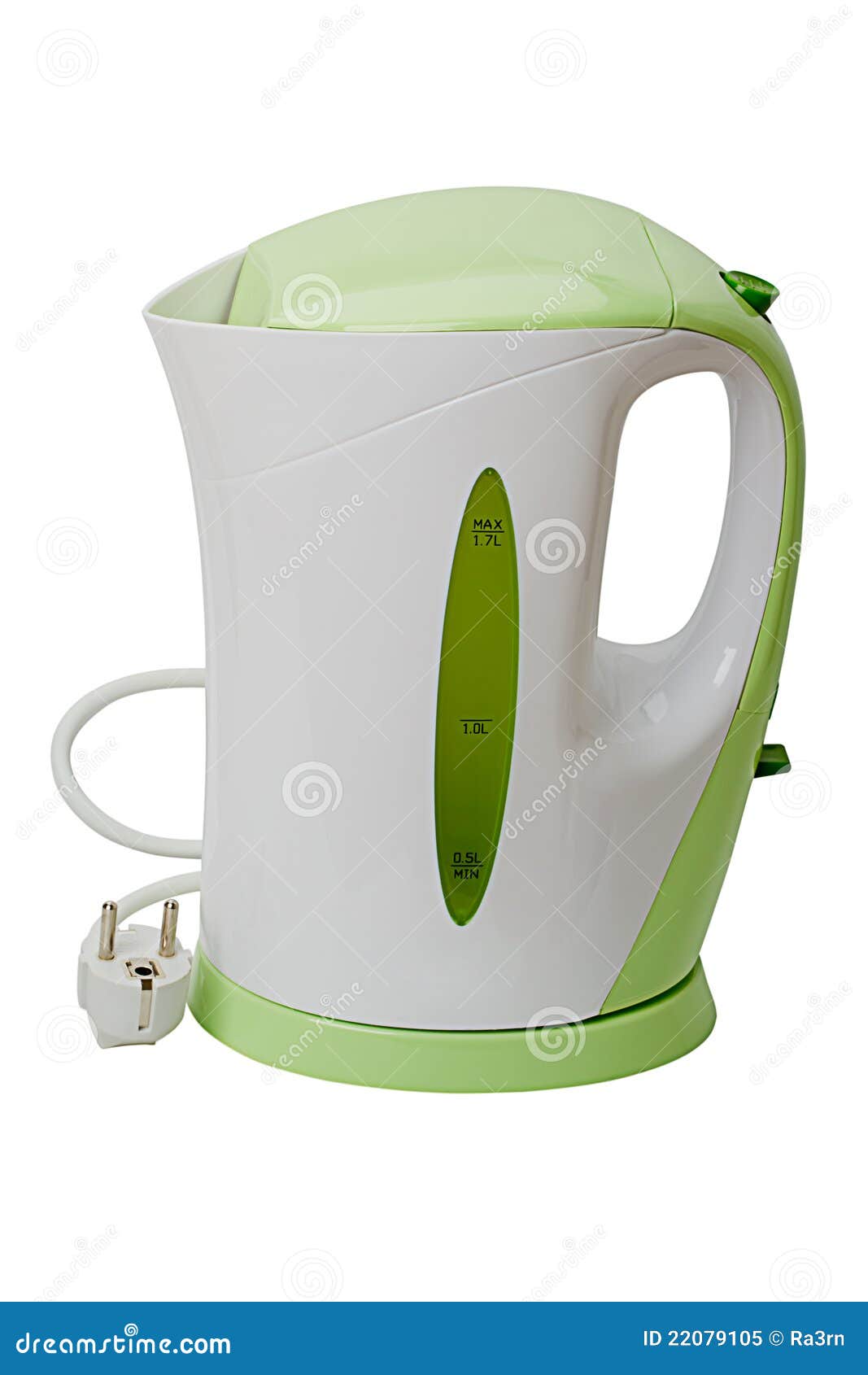 Elektrische ketel op wit stock afbeelding. Image of water - 22079105