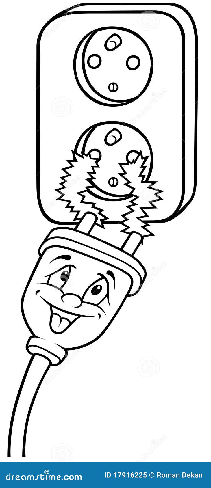 Elektrischer Anschluss vektor abbildung. Illustration von funken - 17916225