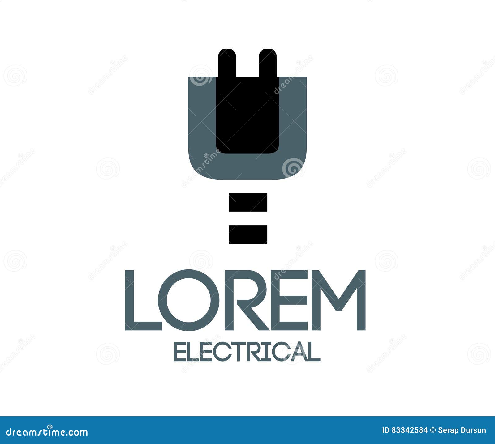 Elektrischer Stecker Logo Design Vektor Abbildung - Illustration von ...