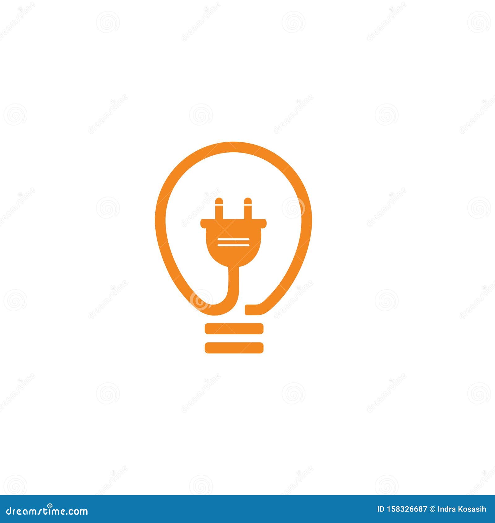 Elektrischer Stecker Mit Logo-Vektor-Ikone Vektor Abbildung ...