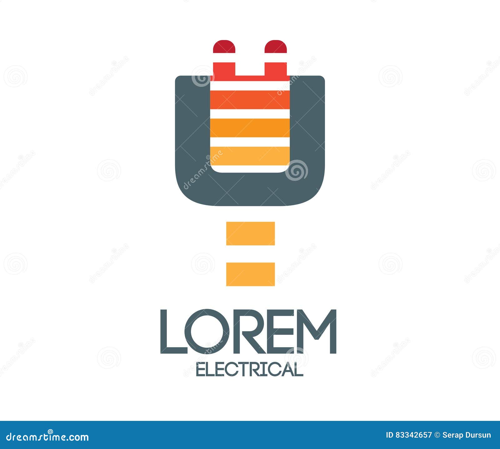 Elektrisk Propp Logo Design Vektor Illustrationer - Illustration av ...