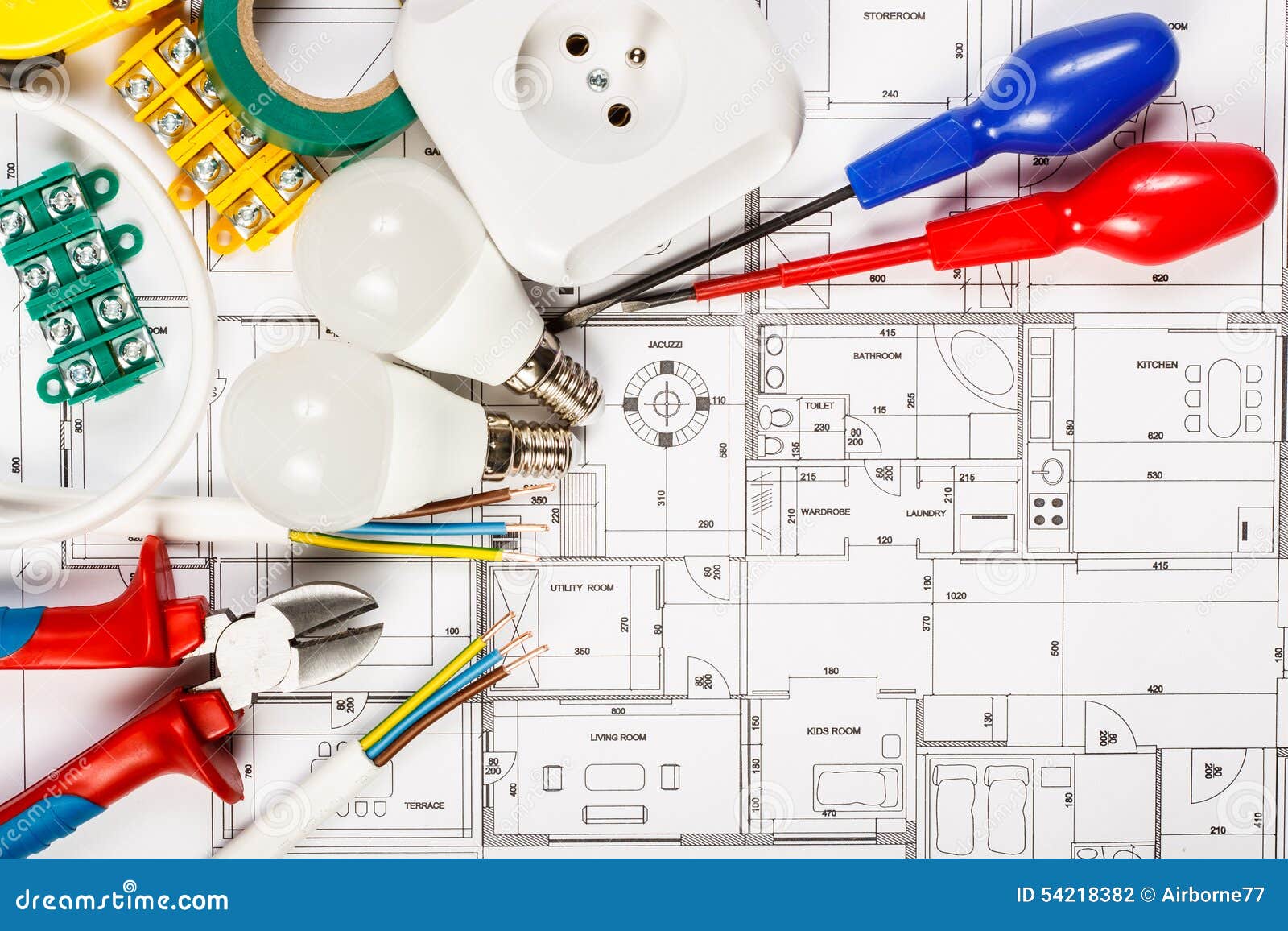 Elektro apparatuur stock foto. Image of volt, plan, meter - 54218382