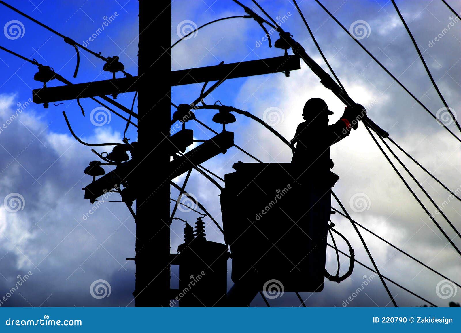 Elektro Arbeider stock foto. Image of werk, draden, technologie - 220790