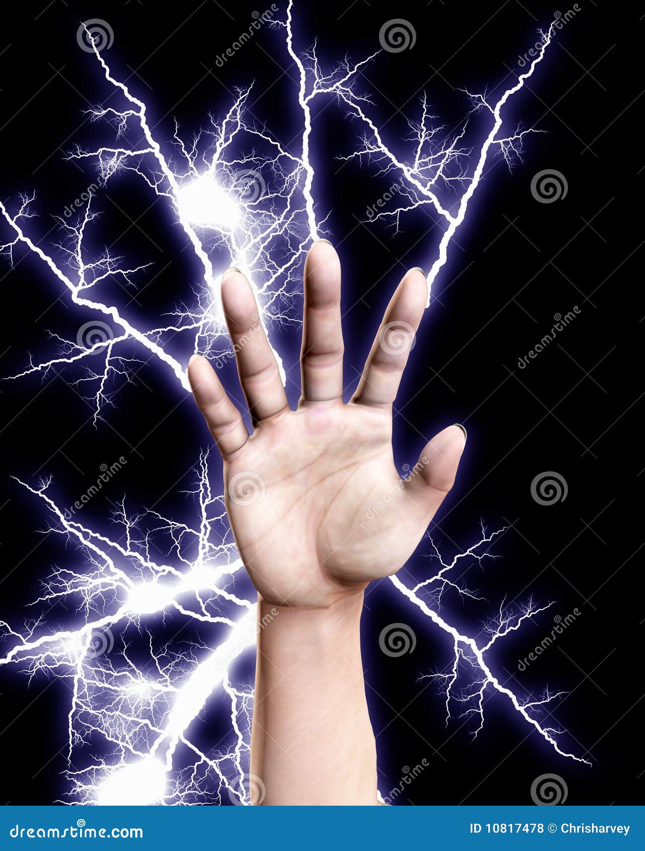 Elektro Hand stock illustratie. Illustration of palm - 10817478