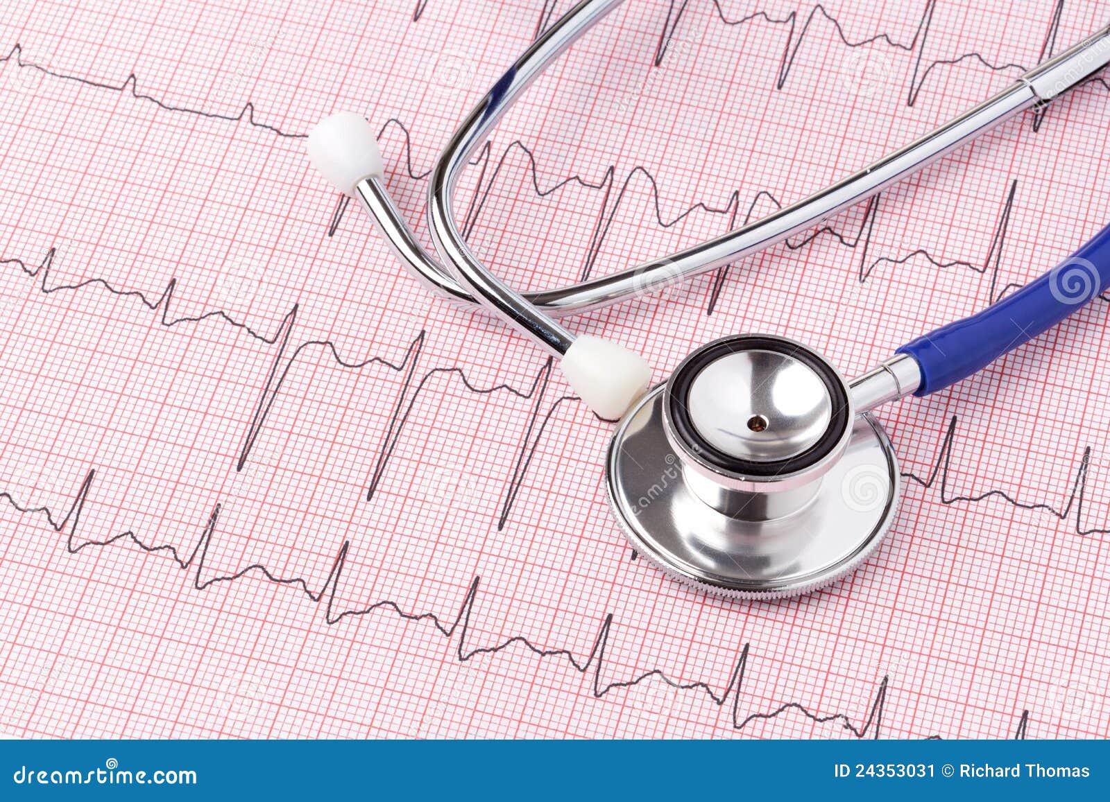 Elektrocardiogram En Stethoscoop Stock Afbeelding - Image of ruimte ...