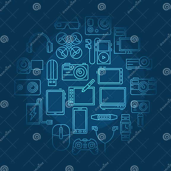 Elektronika Vectorillustratie Vector Illustratie - Illustration of ...
