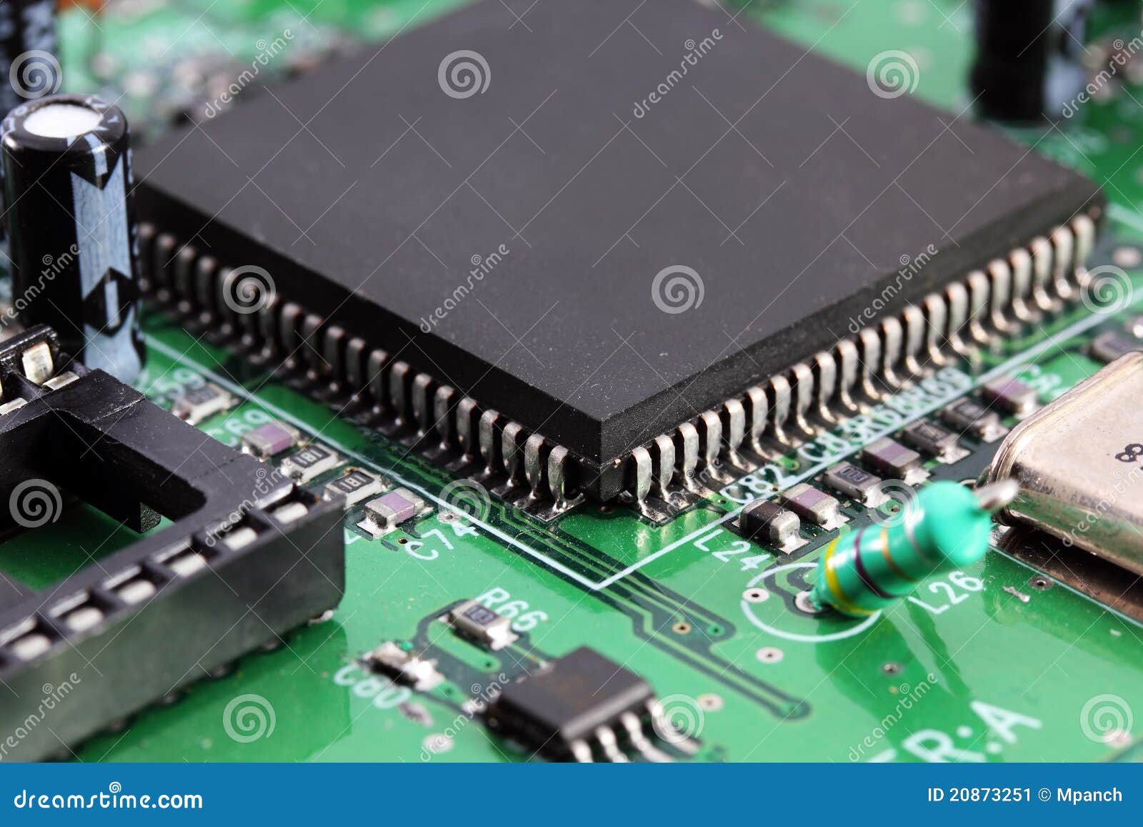 Elektronikteile stockbild. Bild von anzeige, integriert - 20873251