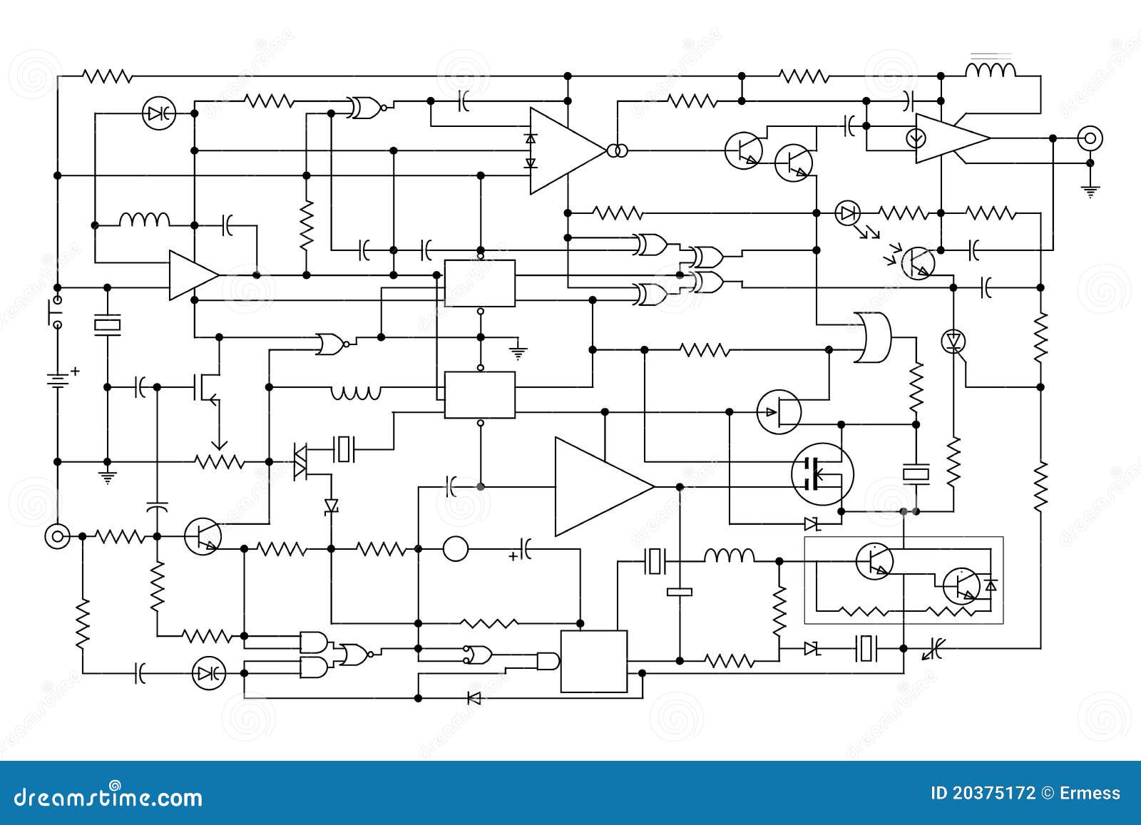 Elektronisch project vector illustratie. Illustration of digitaal ...