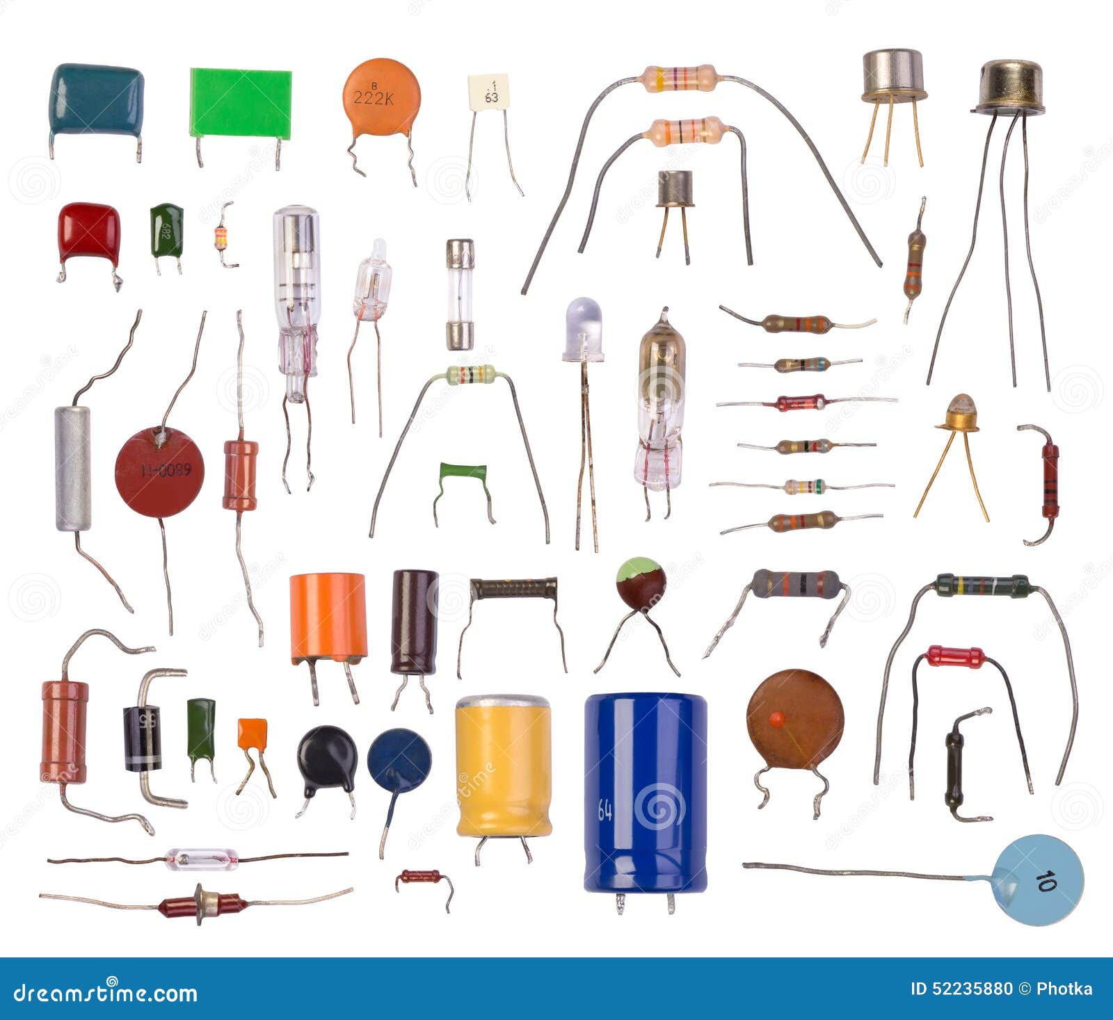 Elektronische Bauelemente stockfoto. Bild von technologie - 52235880