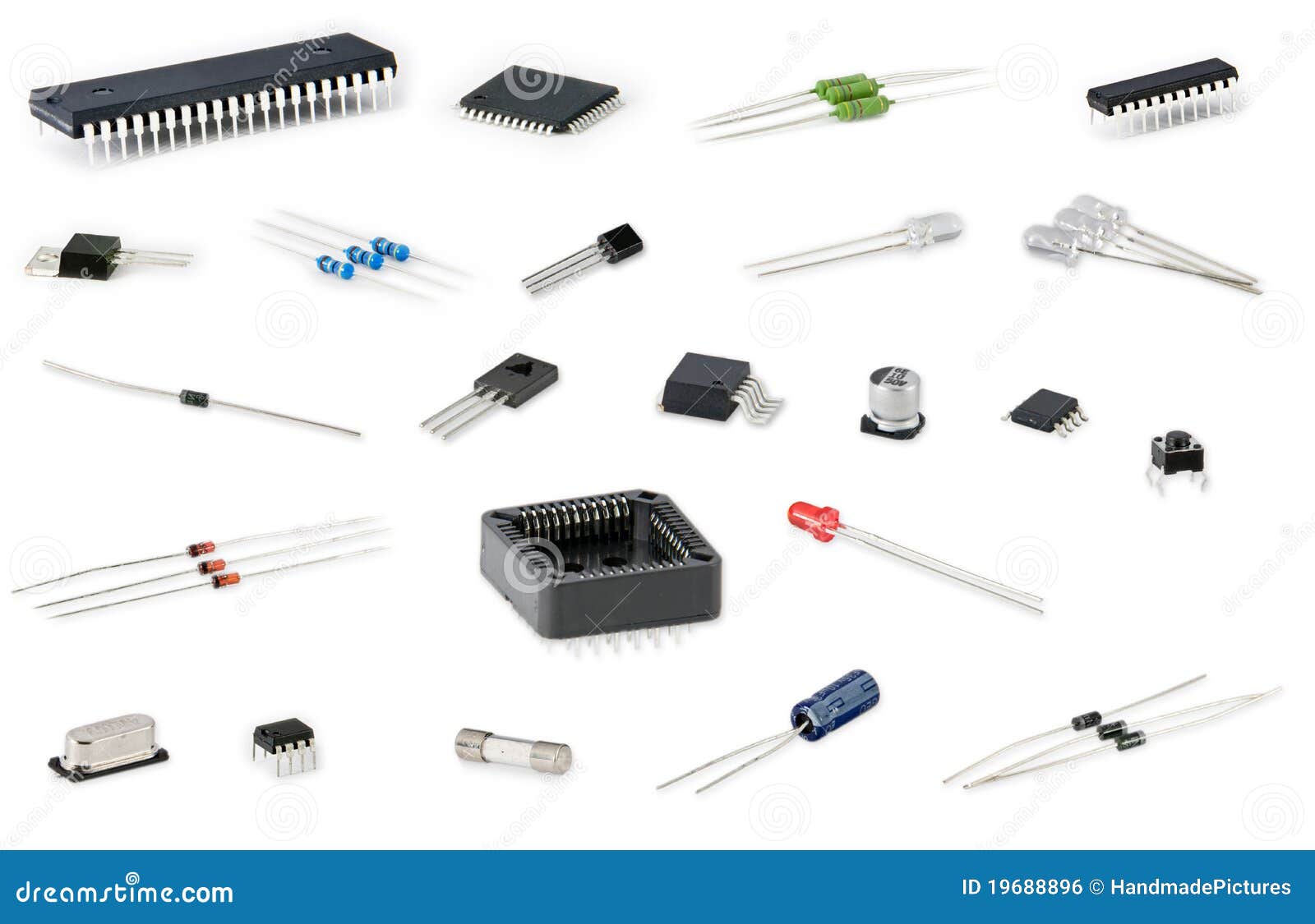 Elektronische componenten stock foto. Image of delen - 19688896