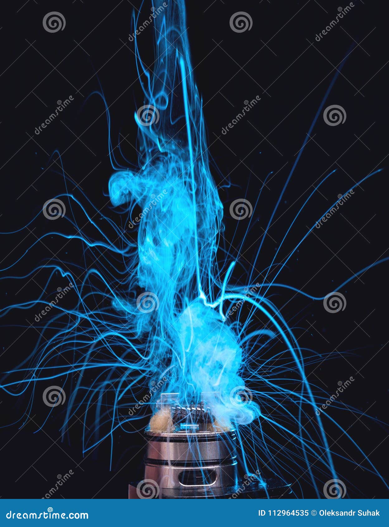 Elektronische Zigarette Vape Explosion Wolke Des Dampfes Stockbild ...