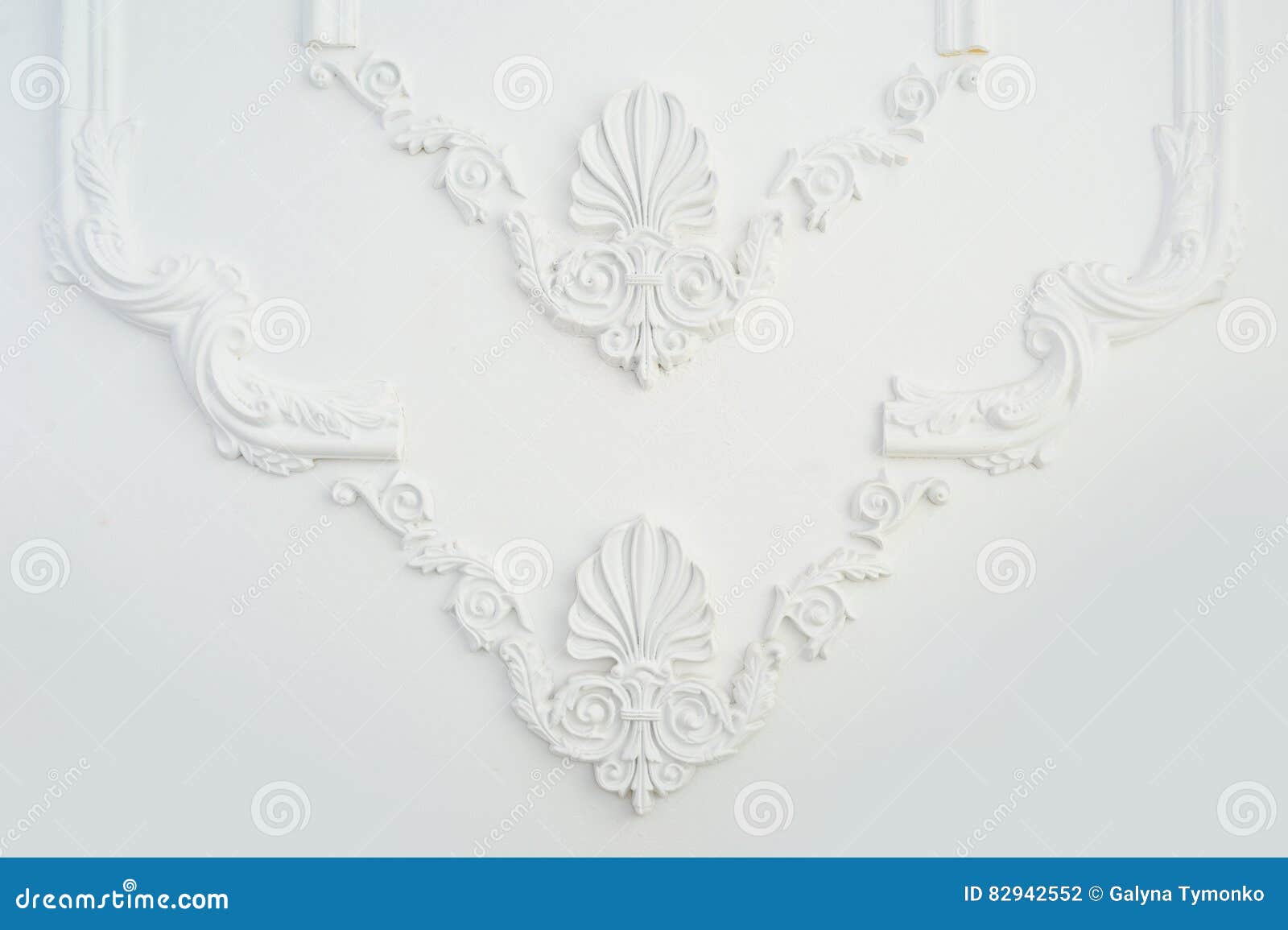 Element of the Architectural Frame Moulding on the Wall Stock Photo ...