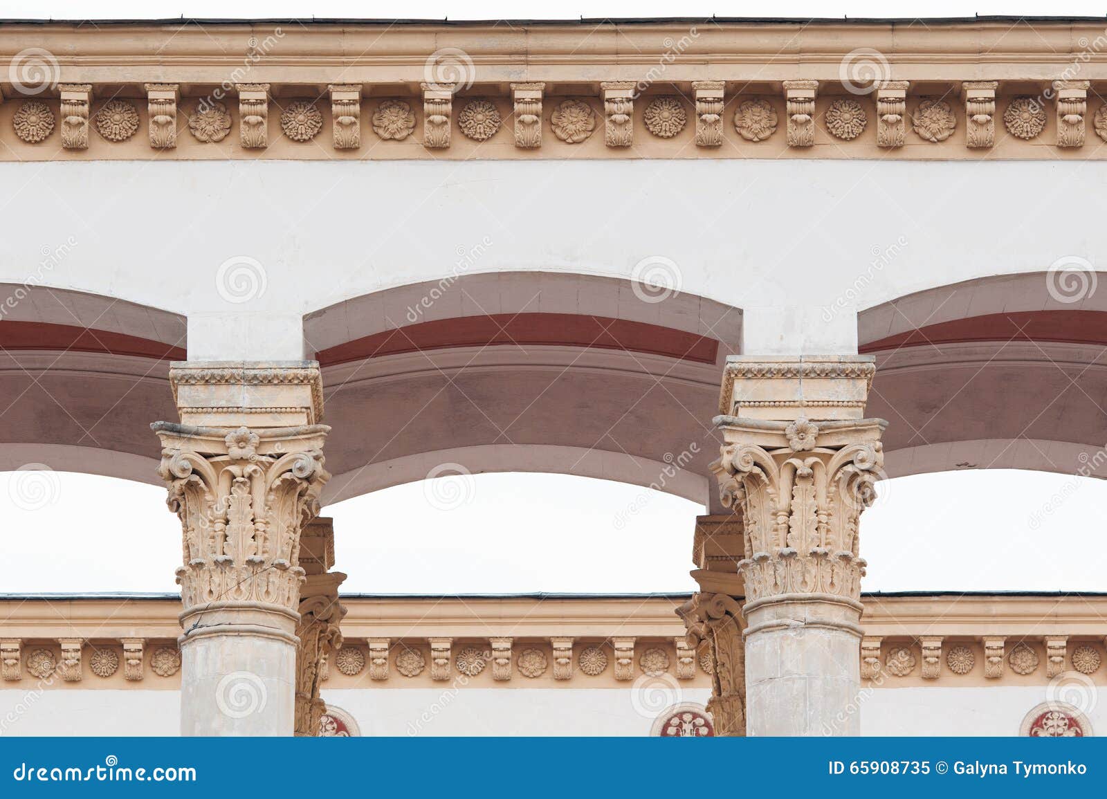 Element of the Architecture, Sculpture on the Column Stock Image ...