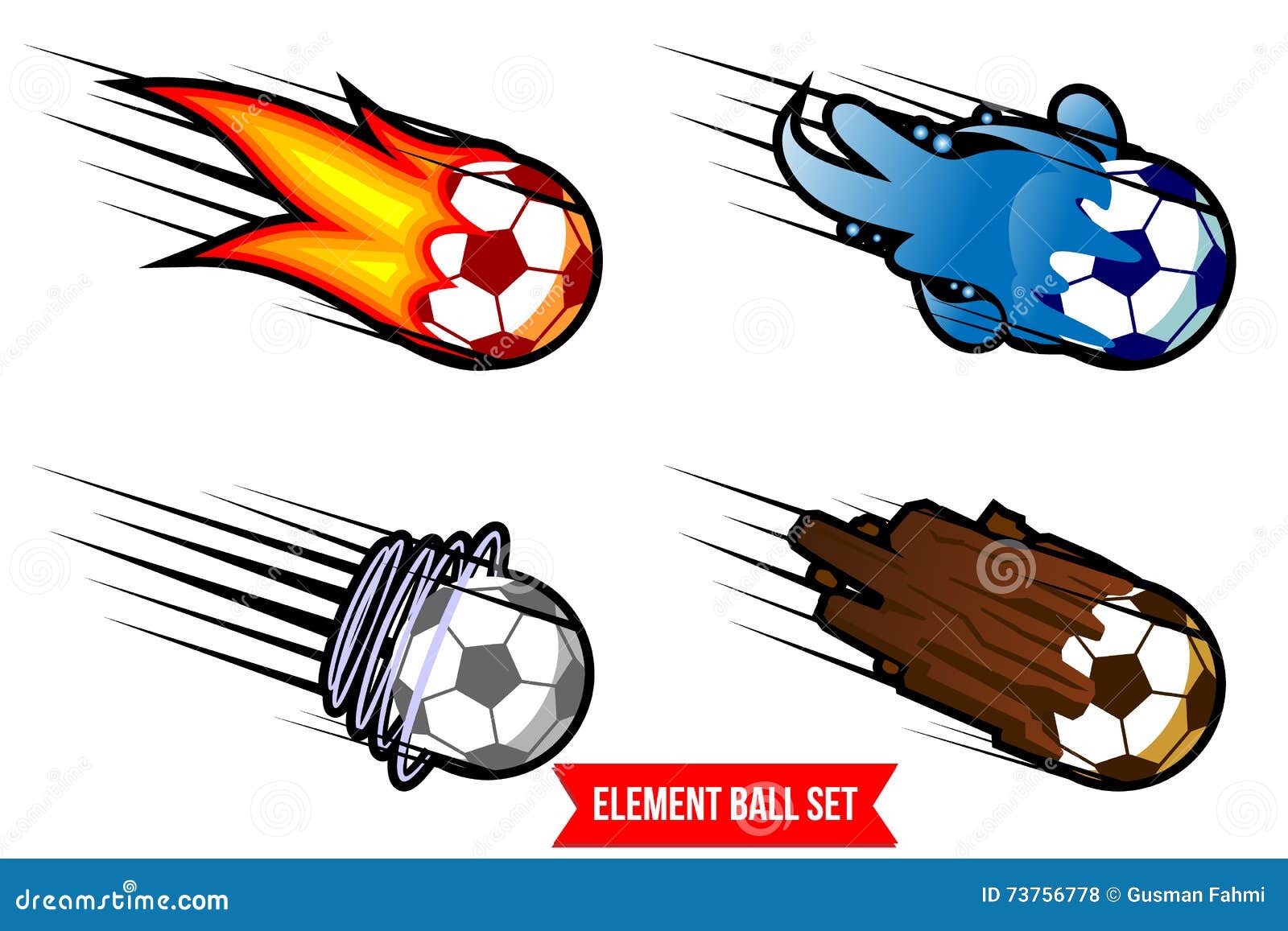 Element Ball Vector Set stock vector. Illustration of fire - 73756778