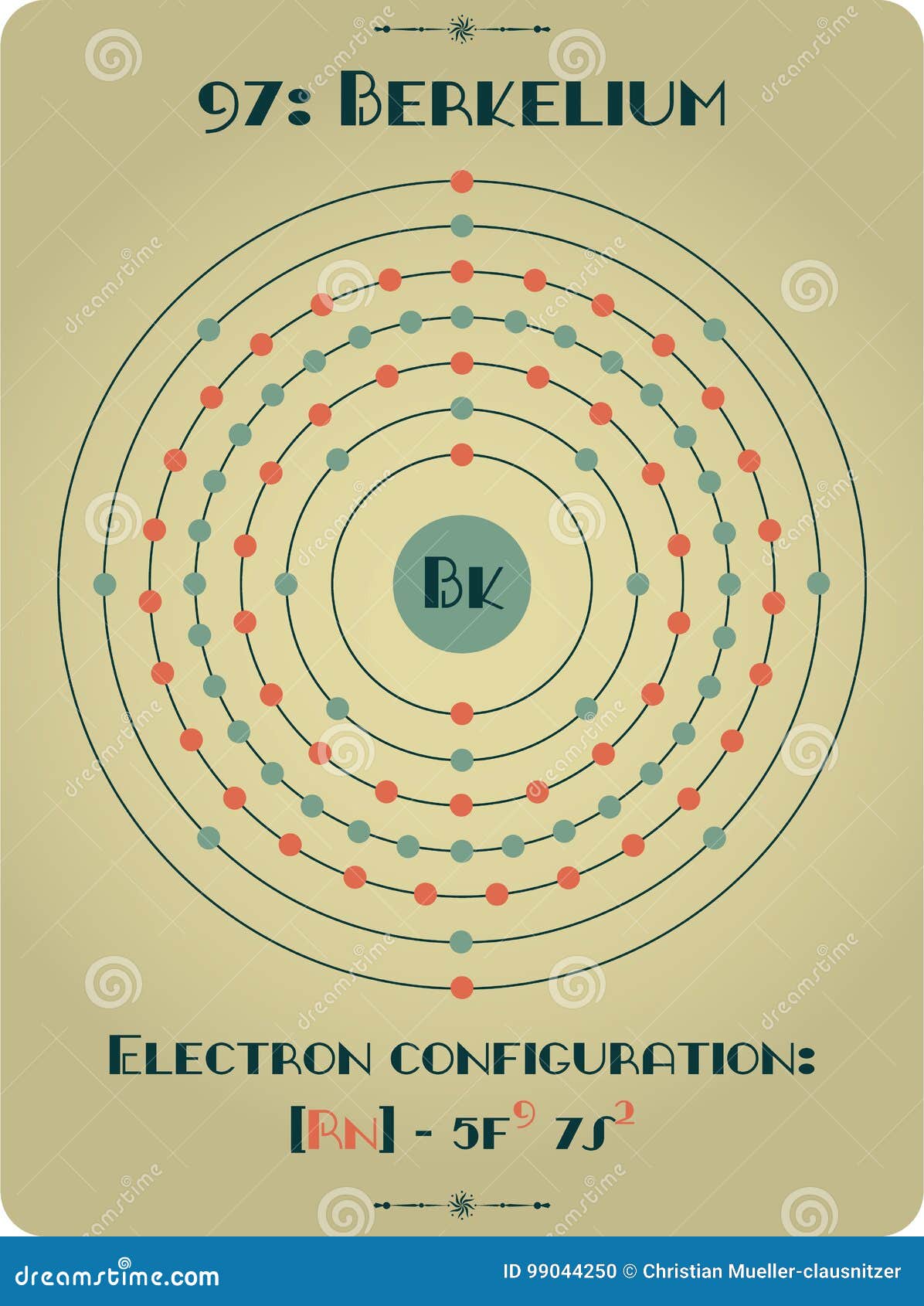 Element of Berkelium stock vector. Illustration of chemistry - 99044250