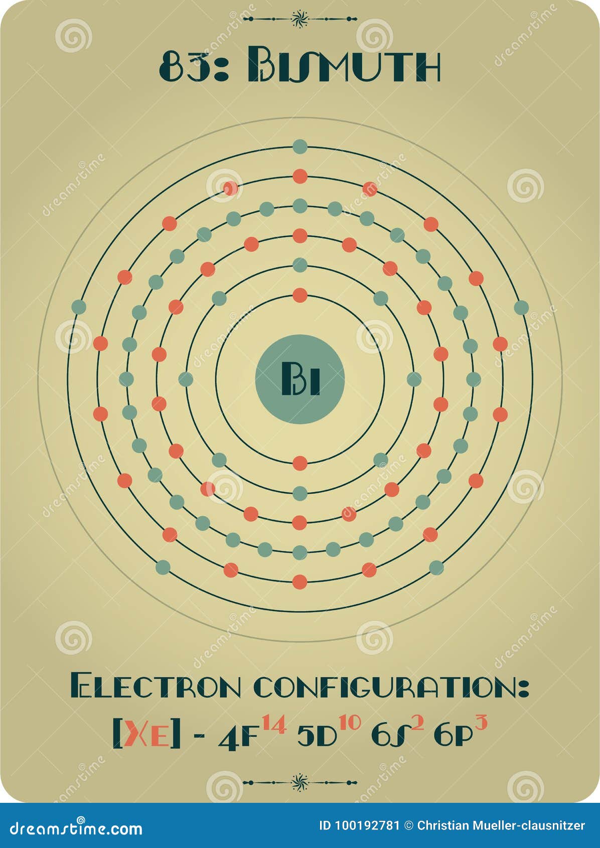 Element of Bismuth stock vector. Illustration of chemistry - 100192781