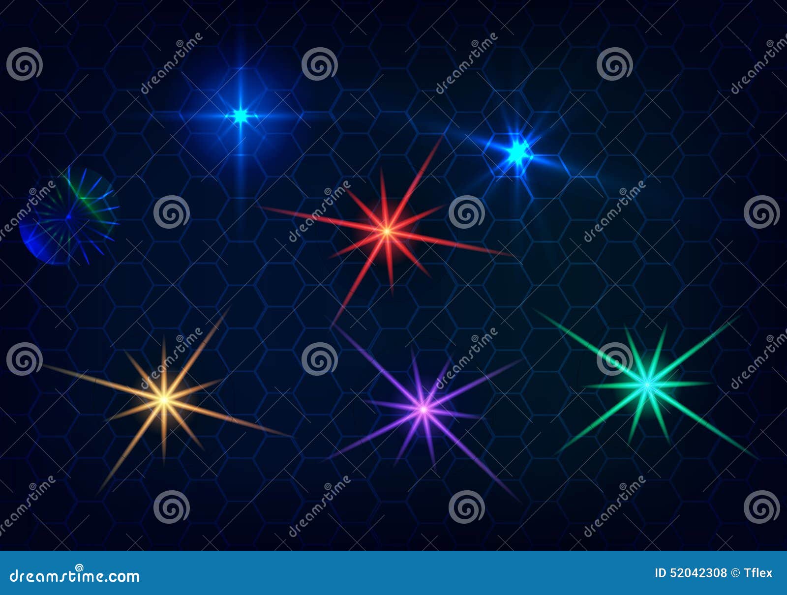 Element Blue Light with Lens Effect Stock Vector - Illustration of ...