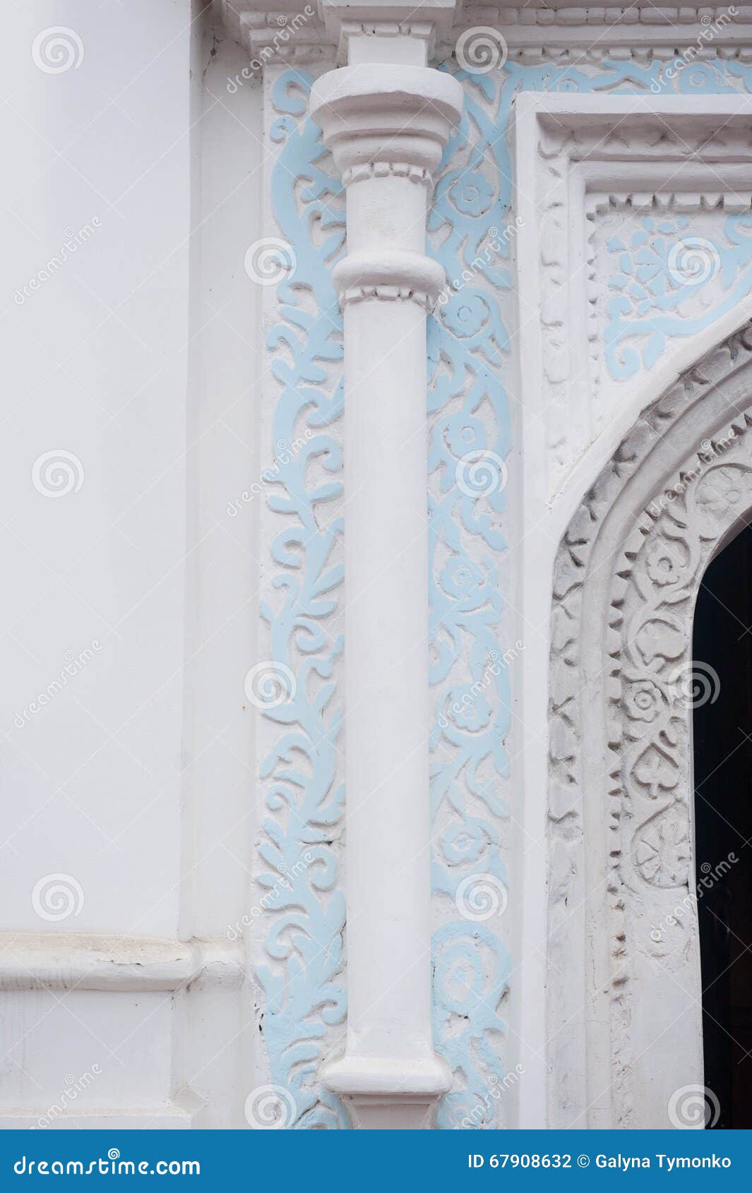 Wall Column With Old Yellow Paint Stock Photo | CartoonDealer.com ...