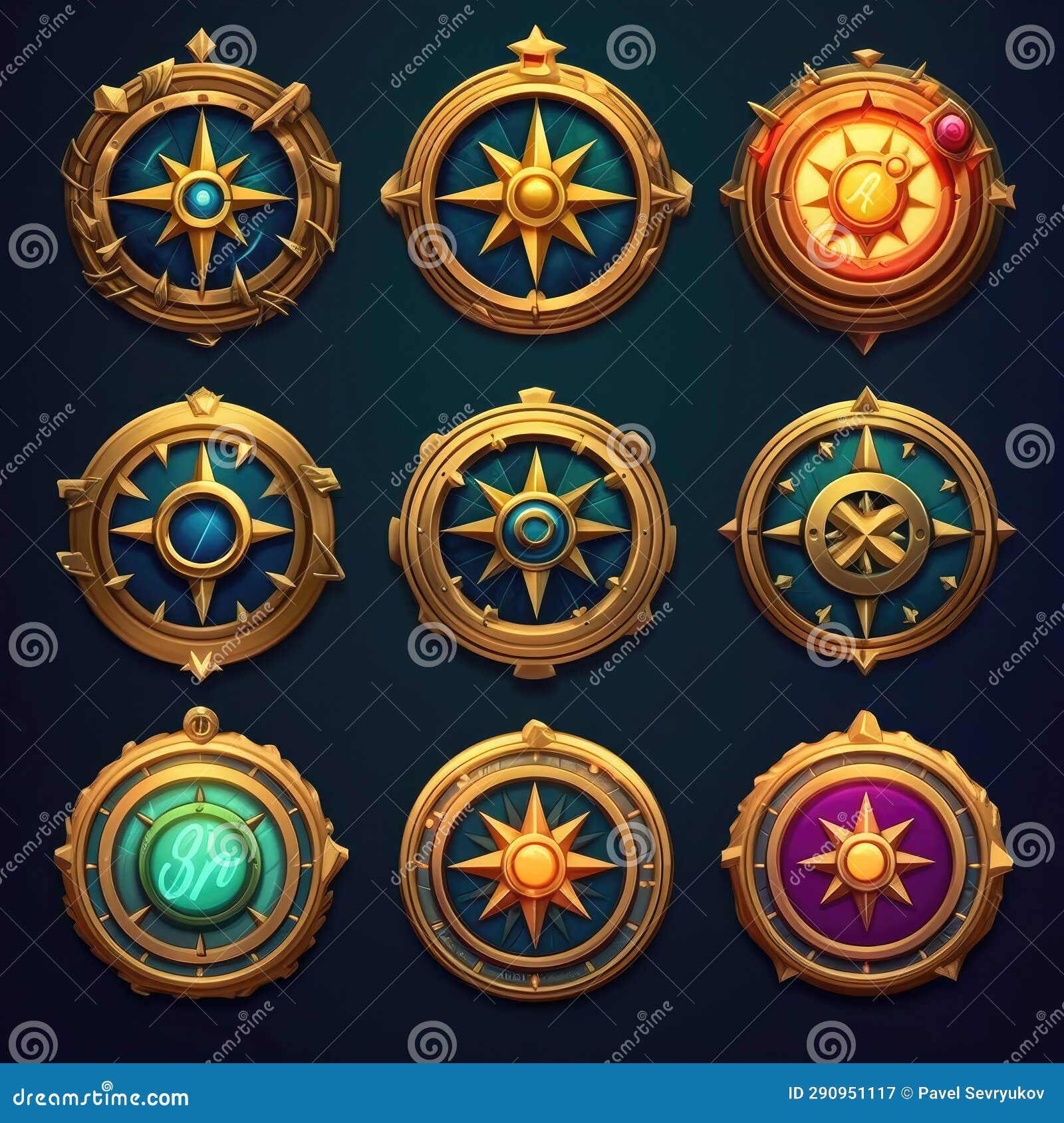 Element Compass Game Ai Generated Stock Image - Image of game, element ...