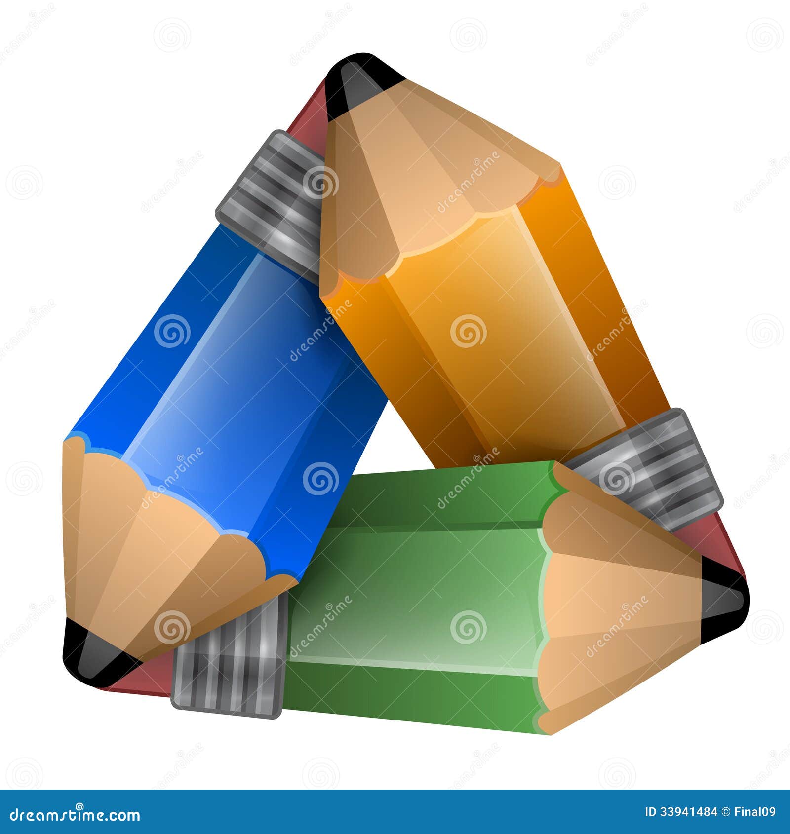 Element Consisting of a Triangular Shape Pencils. Stock Vector ...