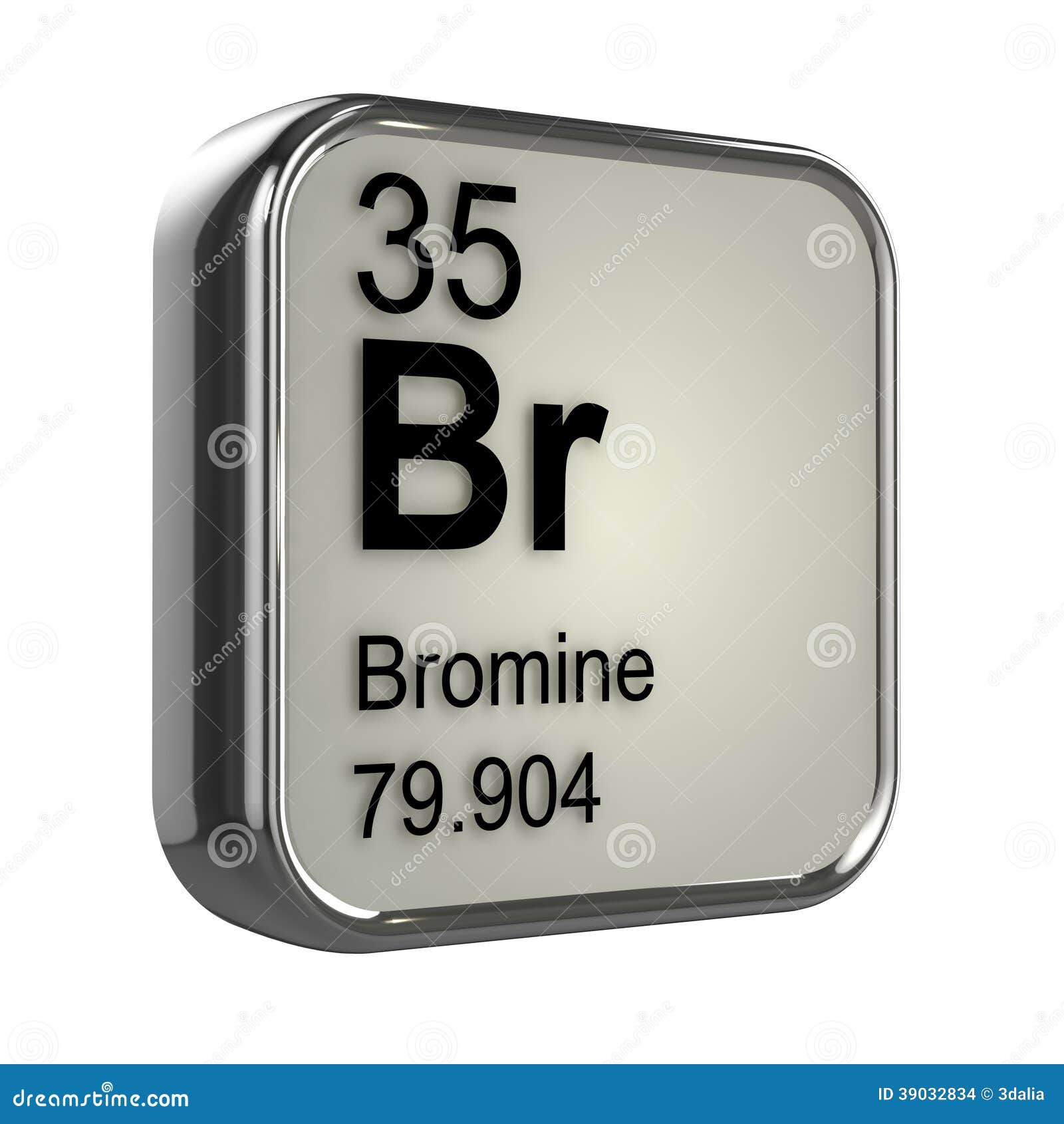 Element des Broms 3d stock abbildung. Illustration von elektronen ...