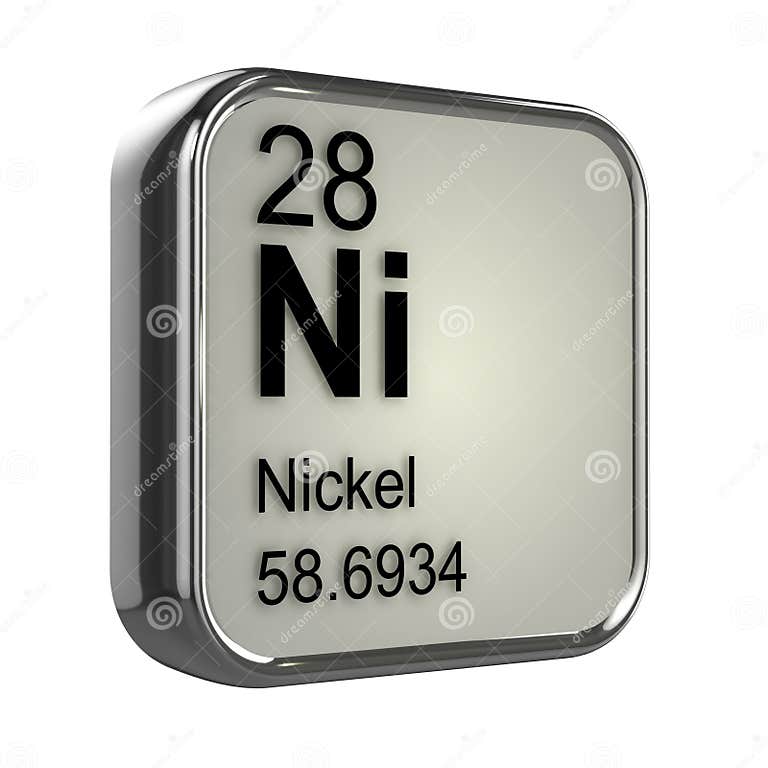 Element des Nickels 3d stock abbildung. Illustration von schule - 39032569