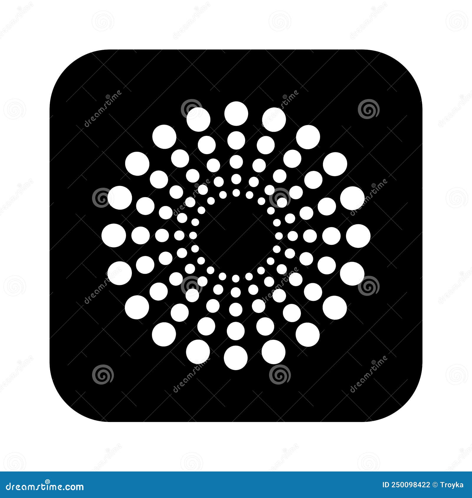 Element for Design. Abstract Black and White Circle Dots Icon Stock ...