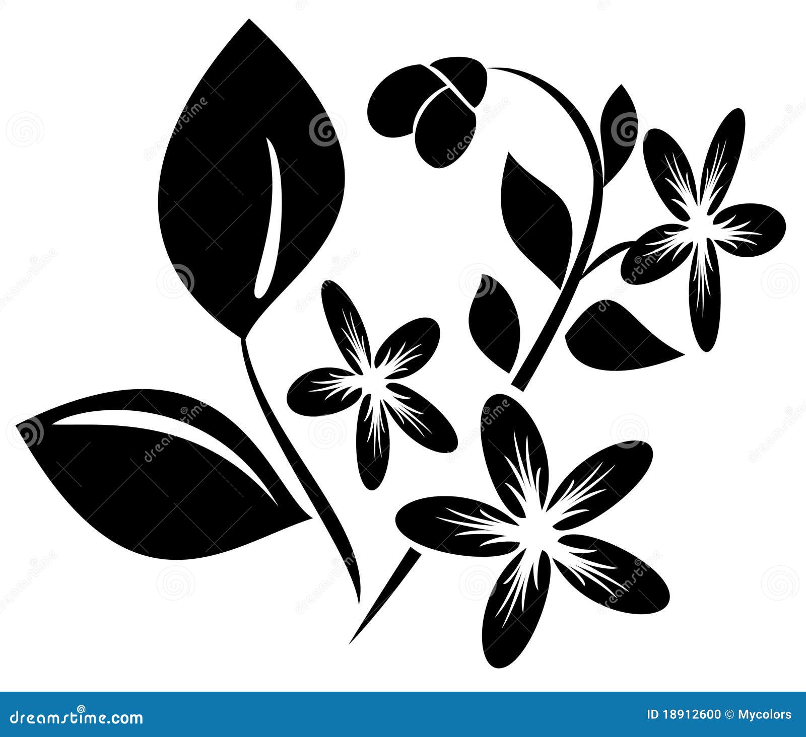 Element for Design with Flora - Vector Stock Vector - Illustration of ...