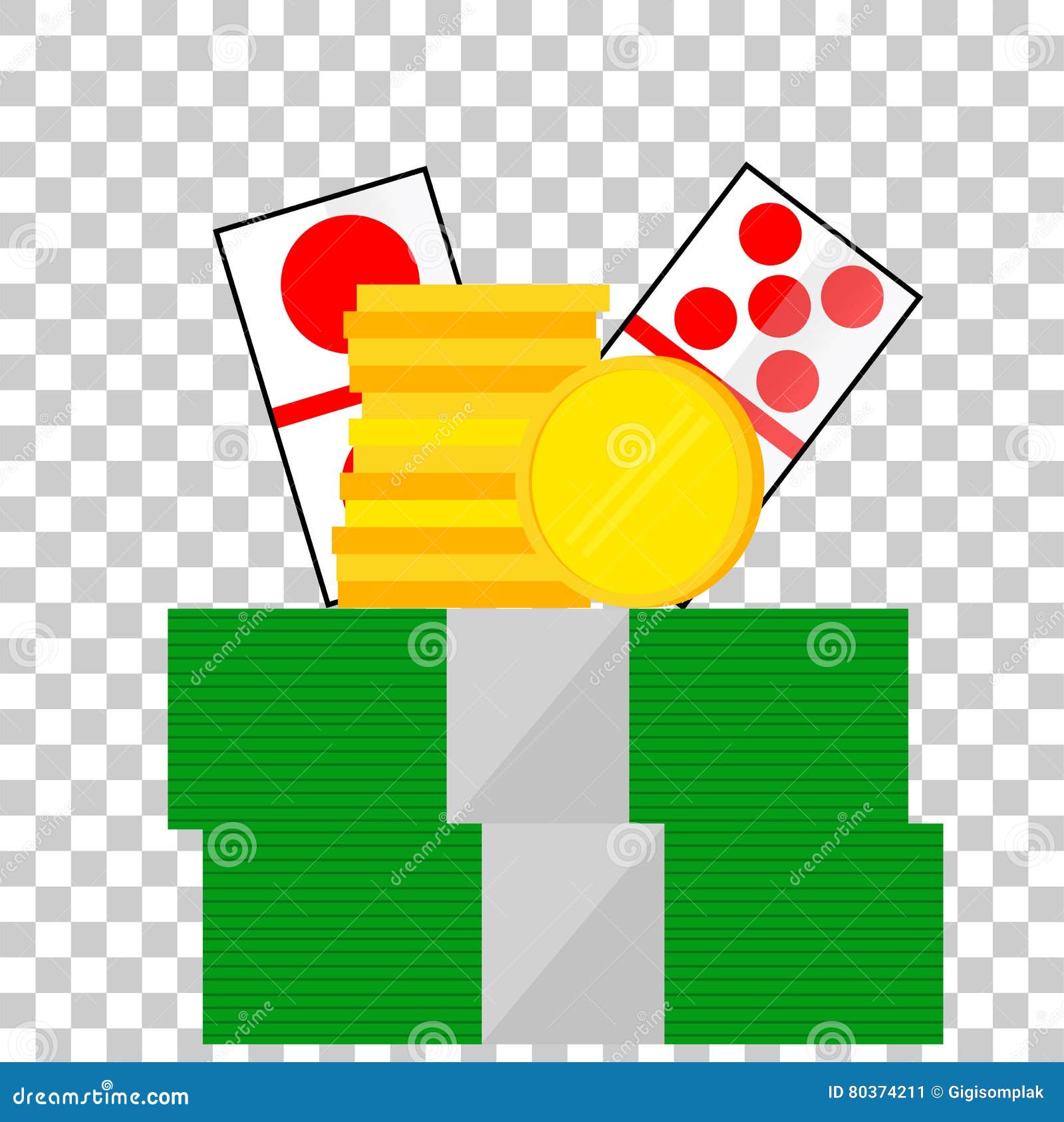 Element Design for Gamble at Transparent Effect Background Stock Vector ...