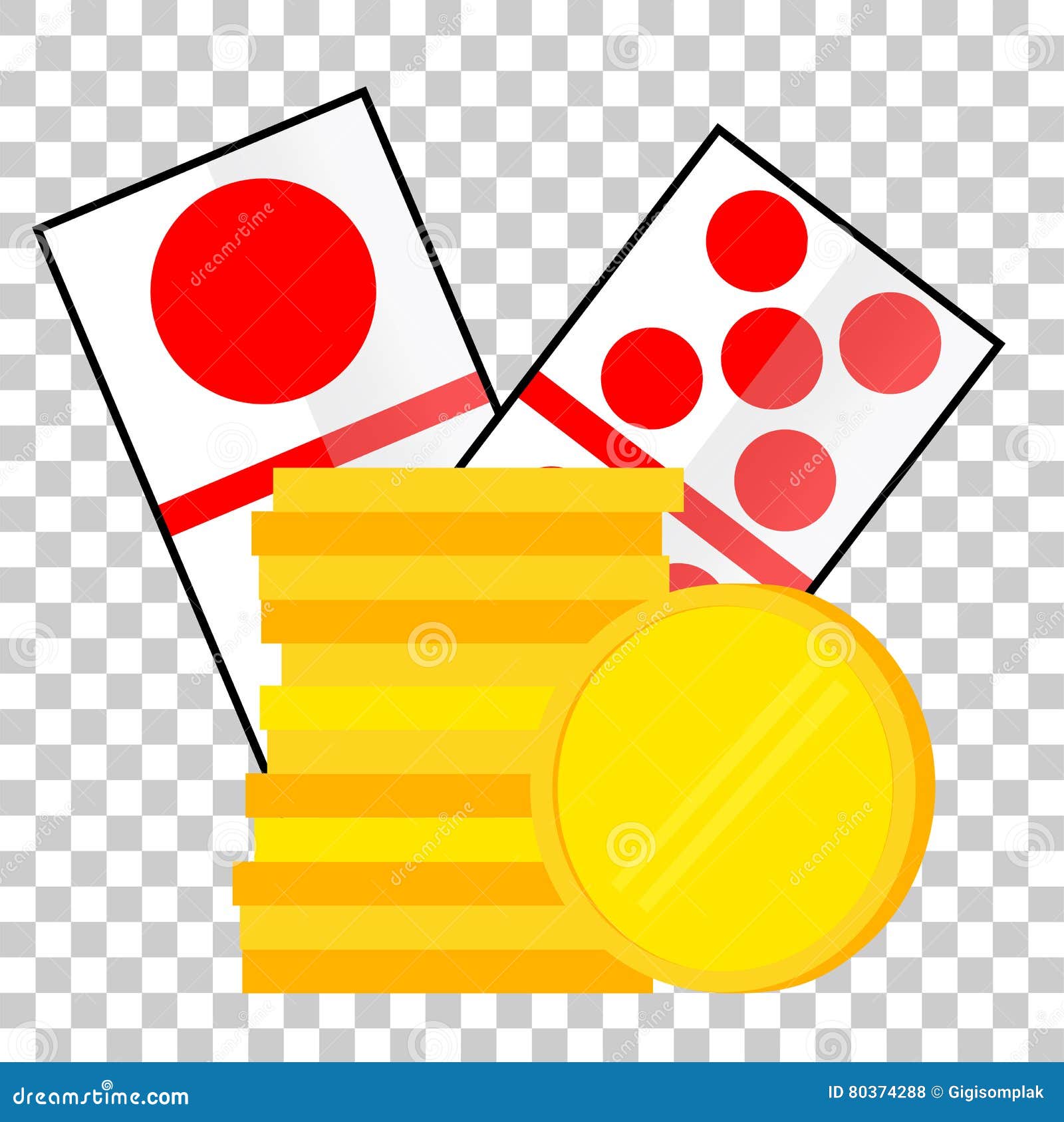 Element Design for Gamble at Transparent Effect Background Stock Vector ...