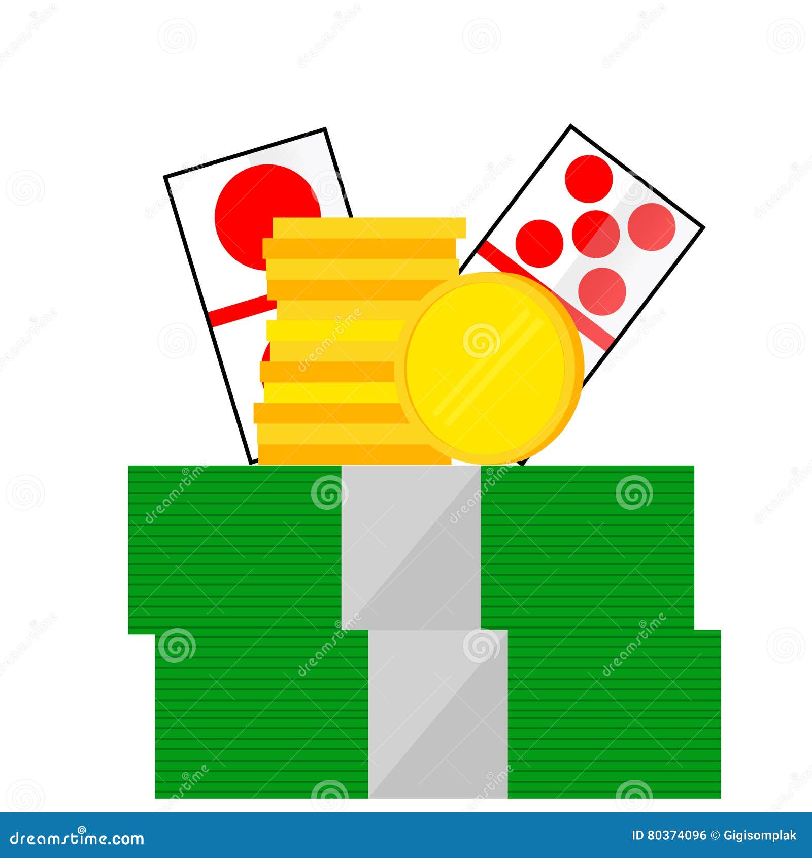 Element Design for Gamble on White Stock Vector - Illustration of gloss ...