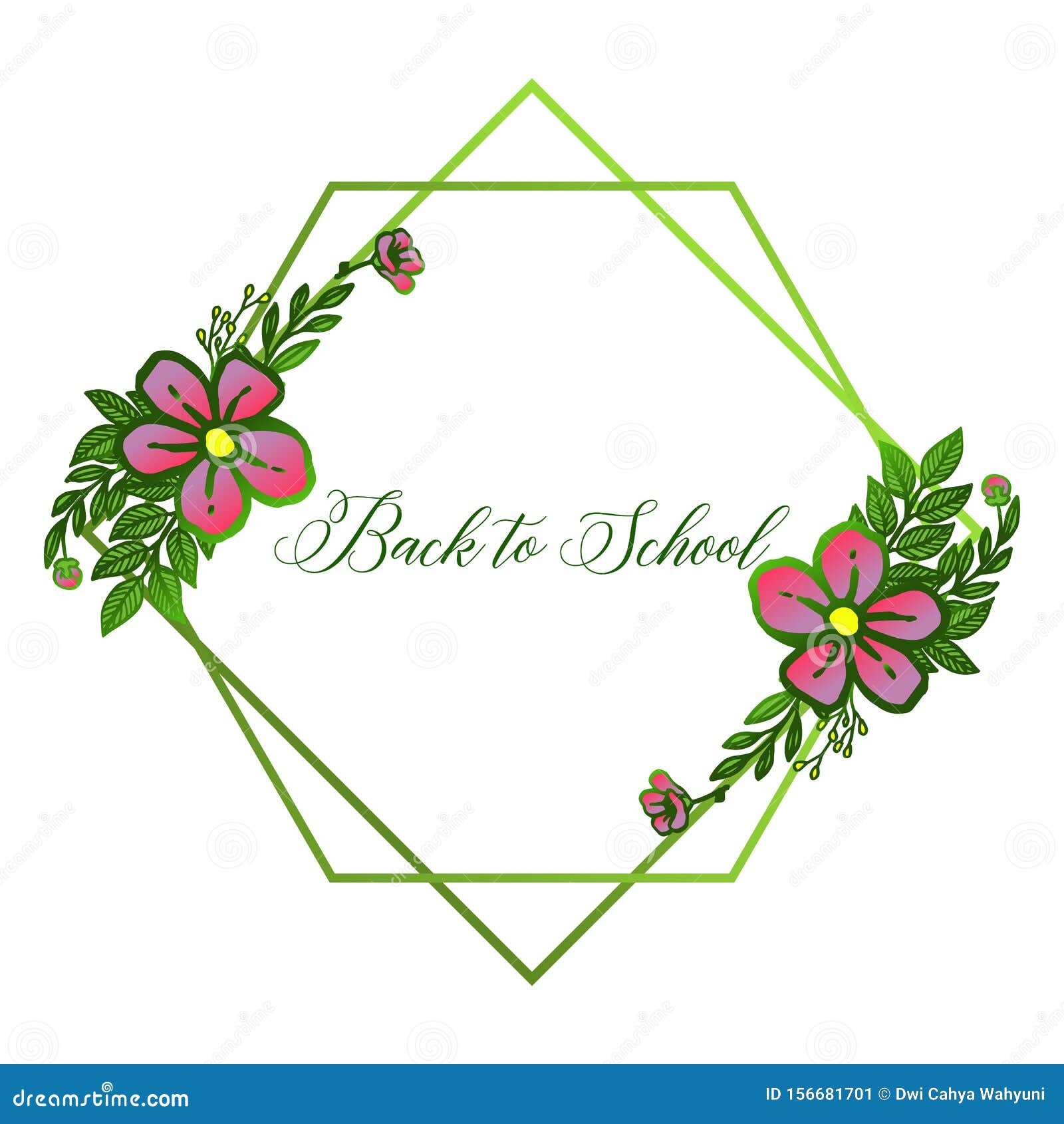 Element Design for Pattern of Leaf Flower Frame, for Calligraphic Card ...