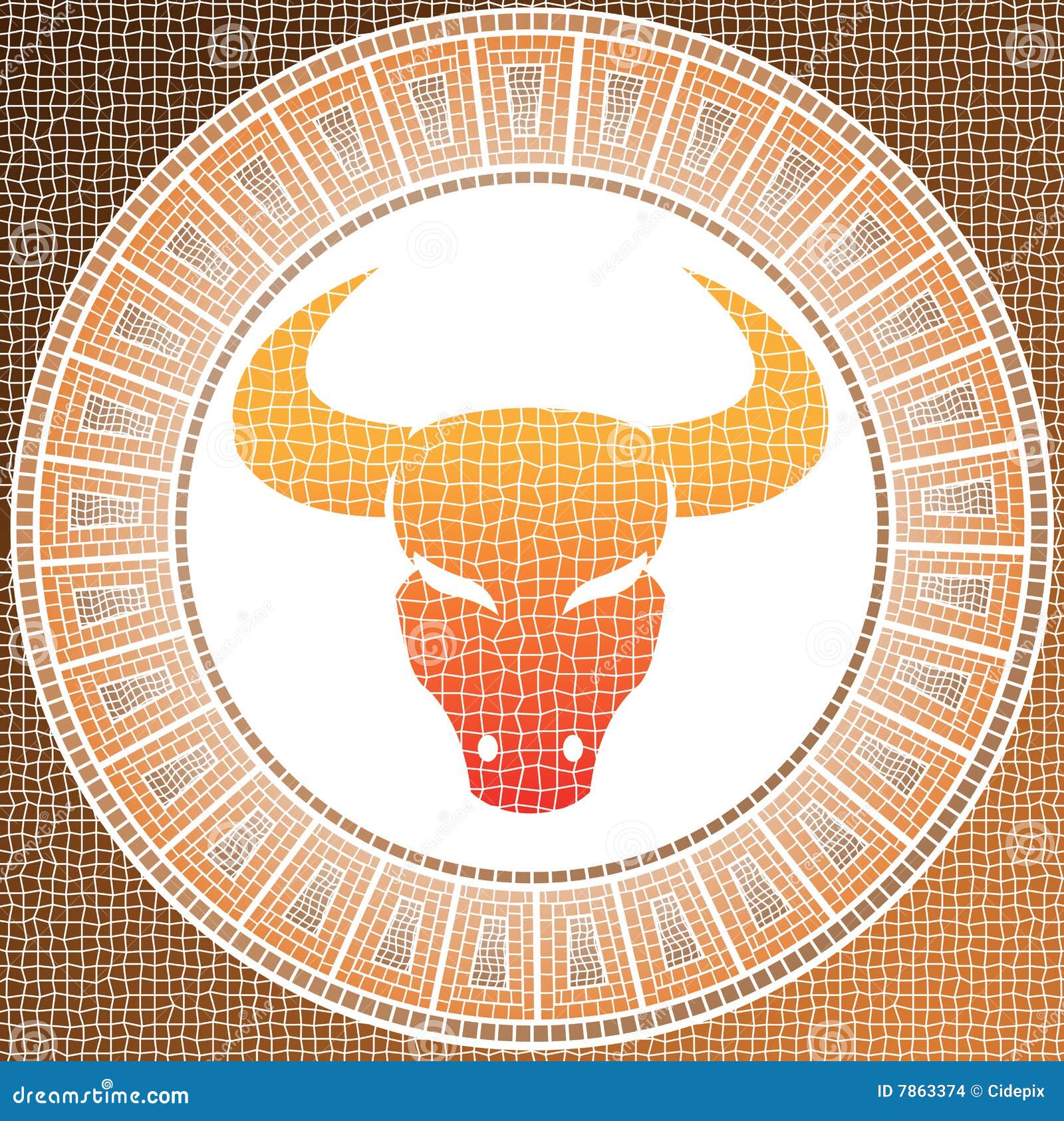 Element earth: taurus stock vector. Illustration of graphic - 7863374