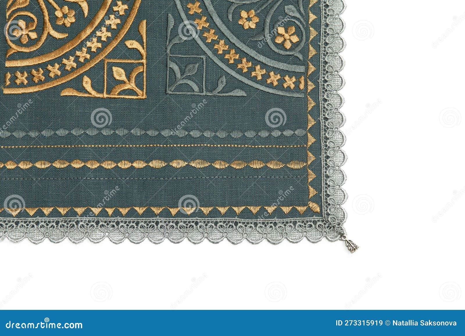 An Element of Embroidery, a Pattern in Oriental Style. Stock Image ...