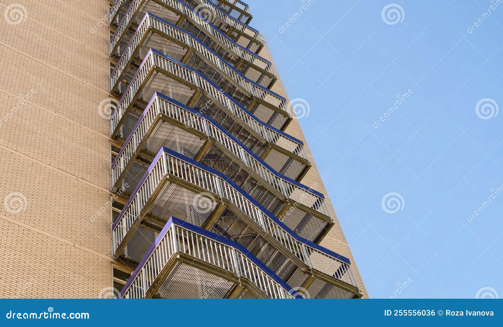 Element of the End of a Multi-storey Building with an External ...