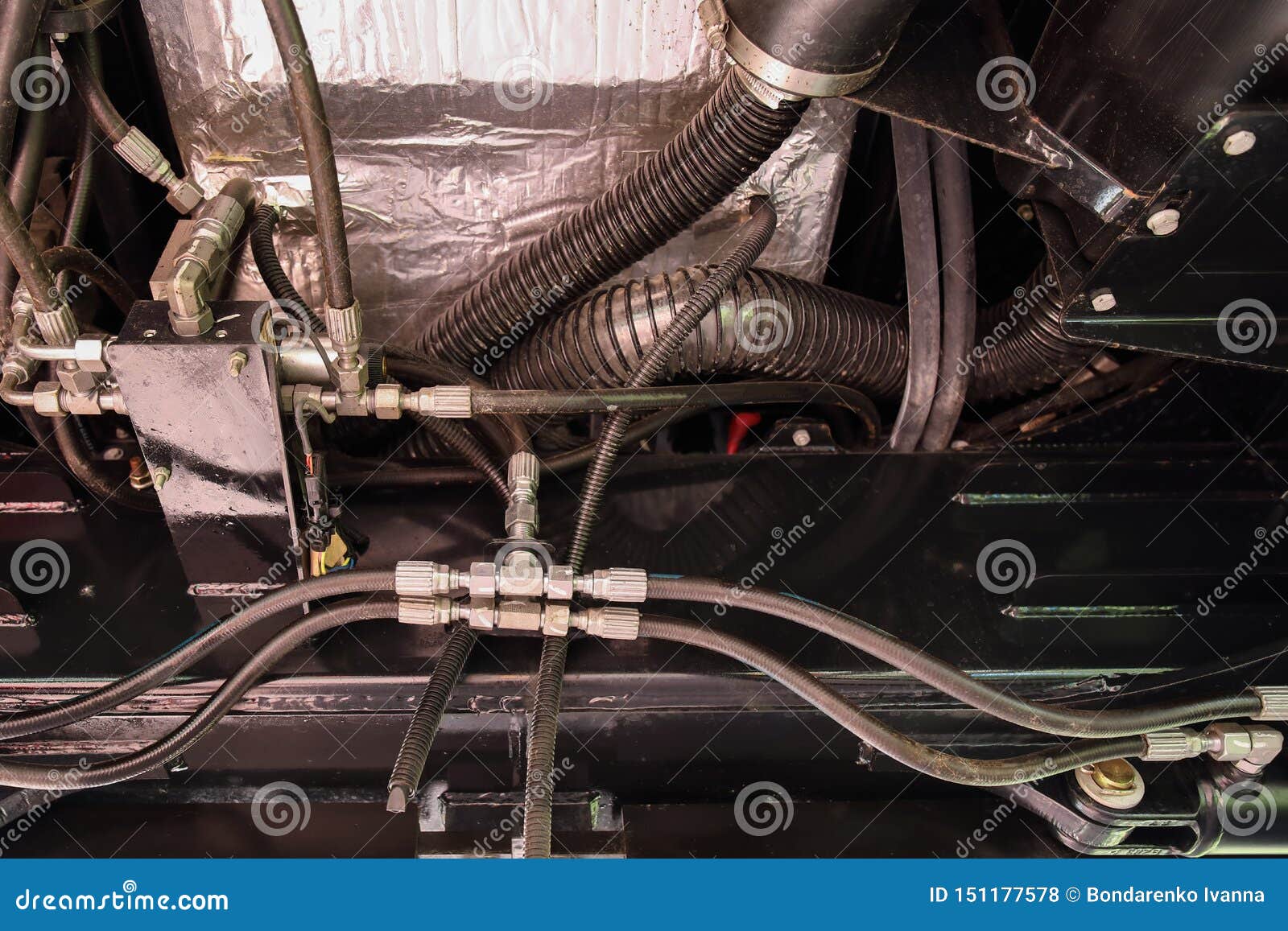 Element of Engine System of New Modern Agricultural Tractor or Combine ...