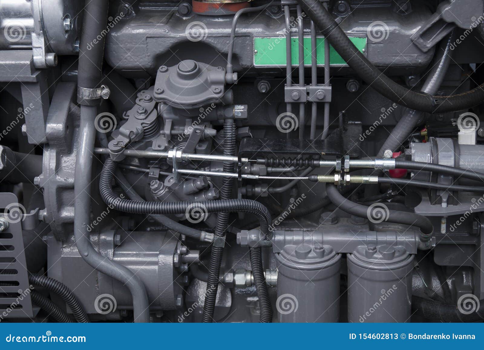 Element of Engine System of New Modern Agricultural Tractor or Combine ...