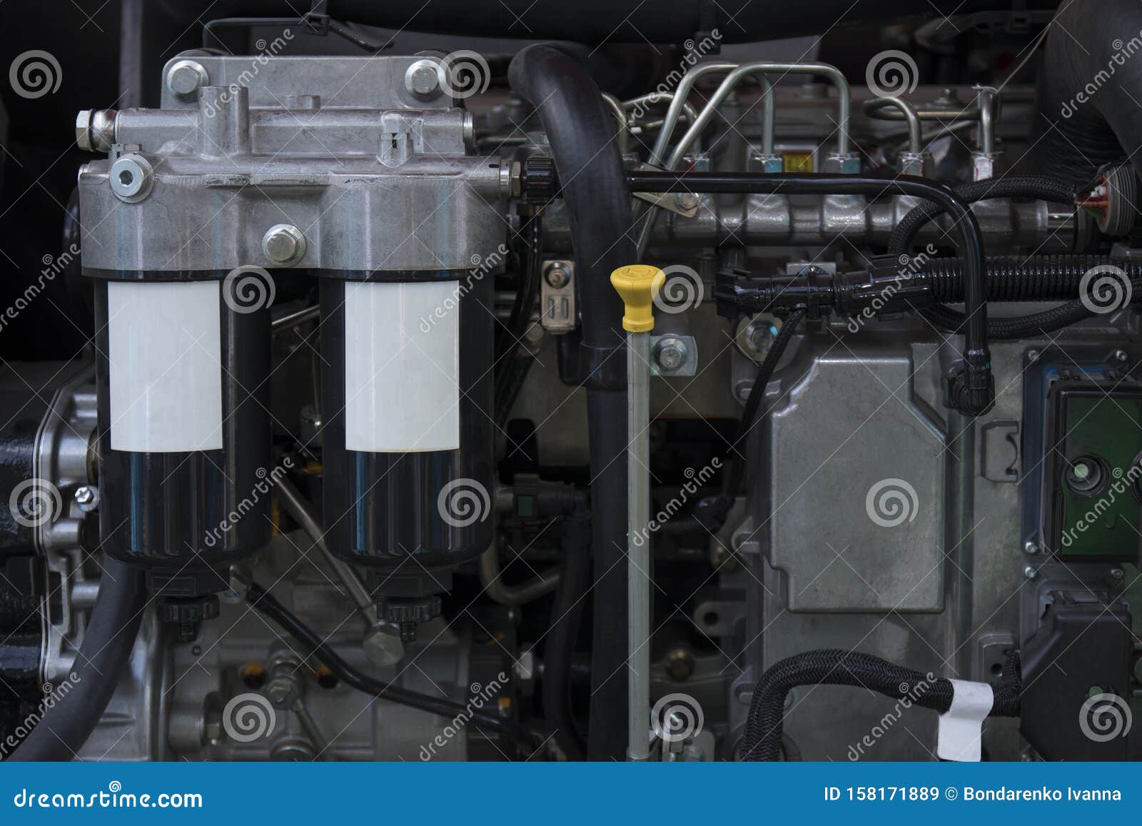 Element of Engine System of New Modern Agricultural Tractor or Combine ...