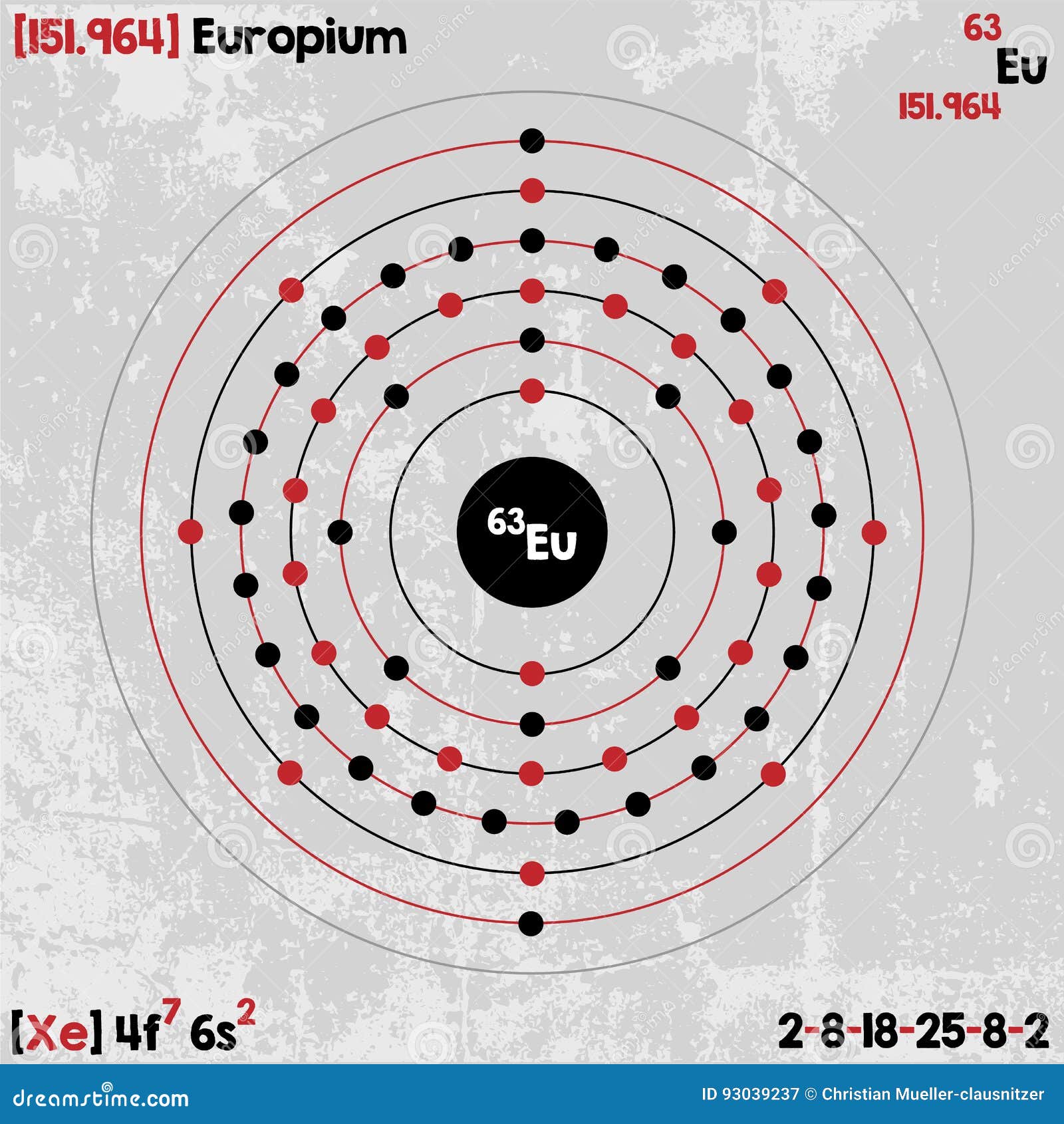 Element of Europium stock vector. Illustration of vector - 93039237