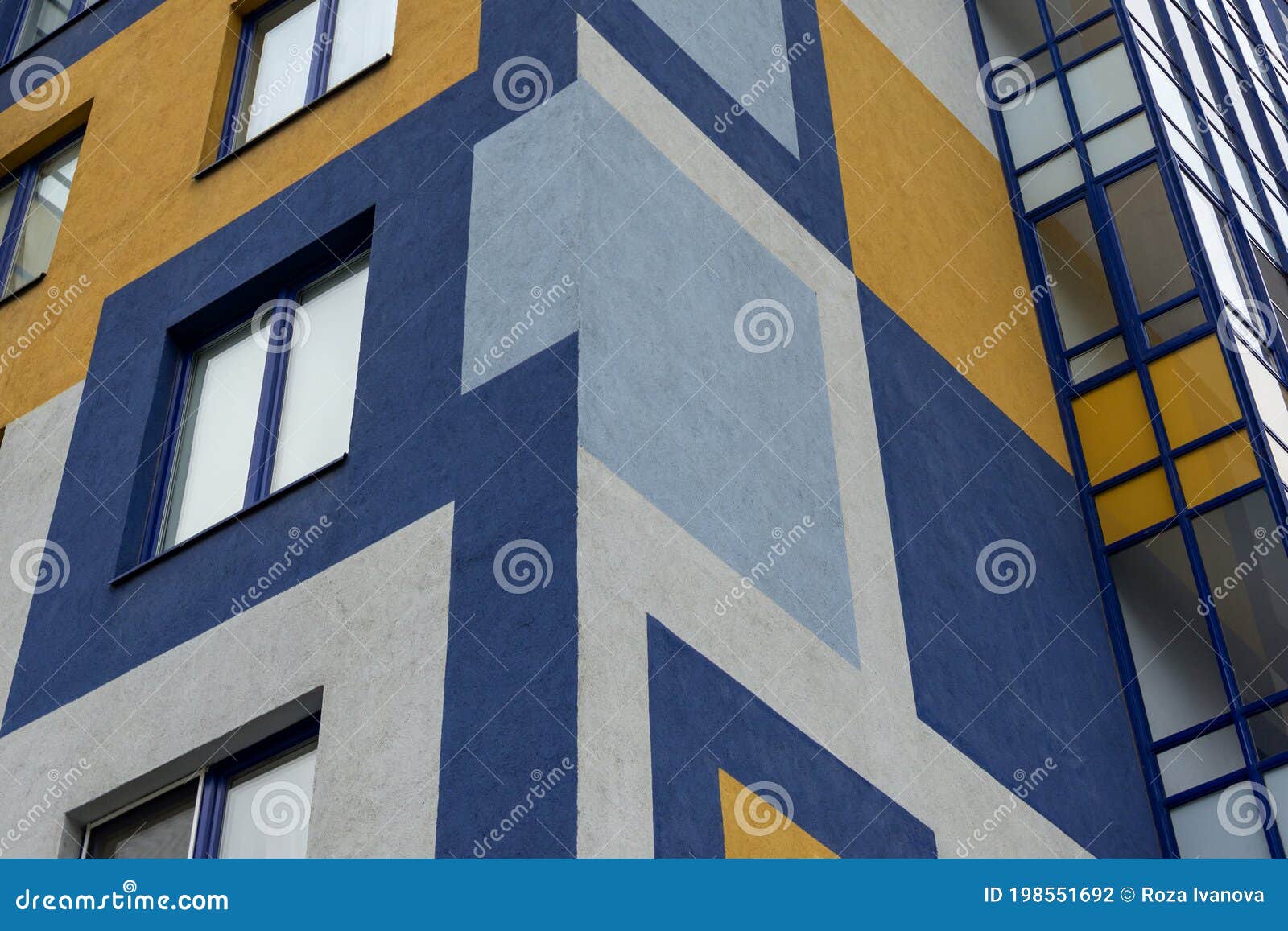 Element of the Facade of a Modern European Building Stock Photo - Image ...
