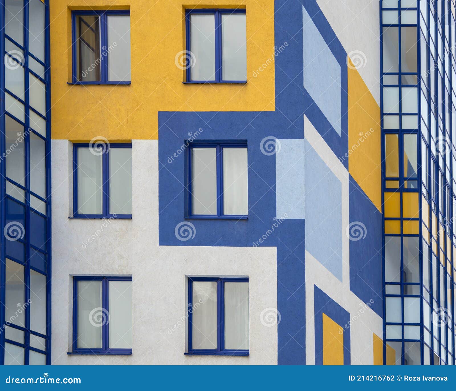 Element of the Facade of a Modern European Building Stock Photo - Image ...