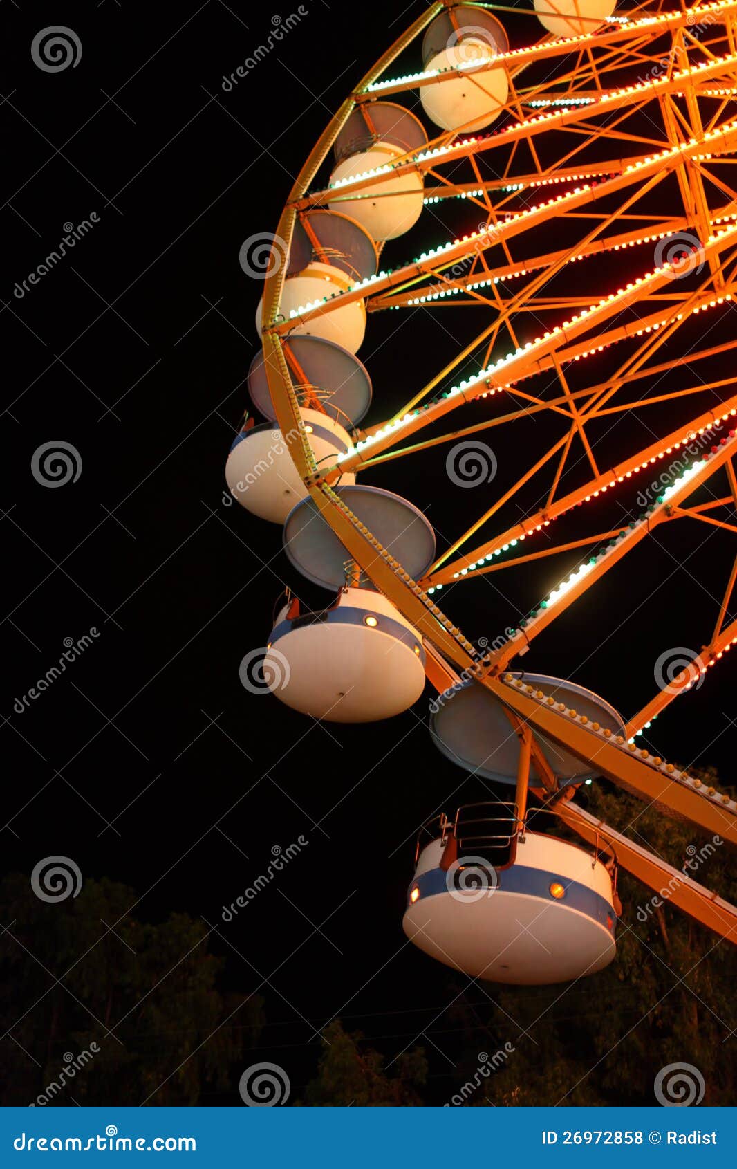 Element of Ferris Wheel at Night Stock Photo - Image of ferris ...