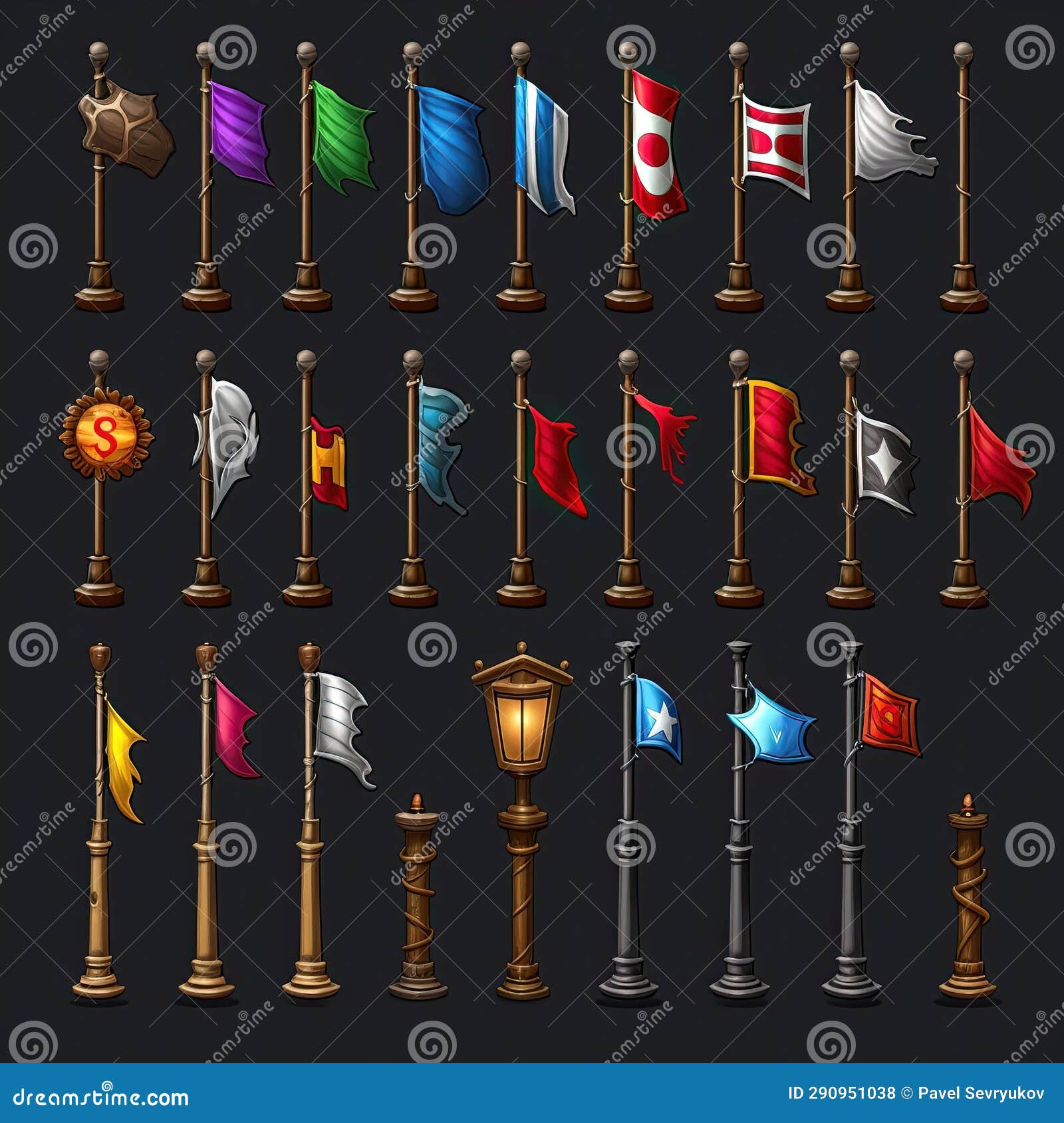 Element Flag Pole Game Ai Generated Stock Photo - Image of sign ...